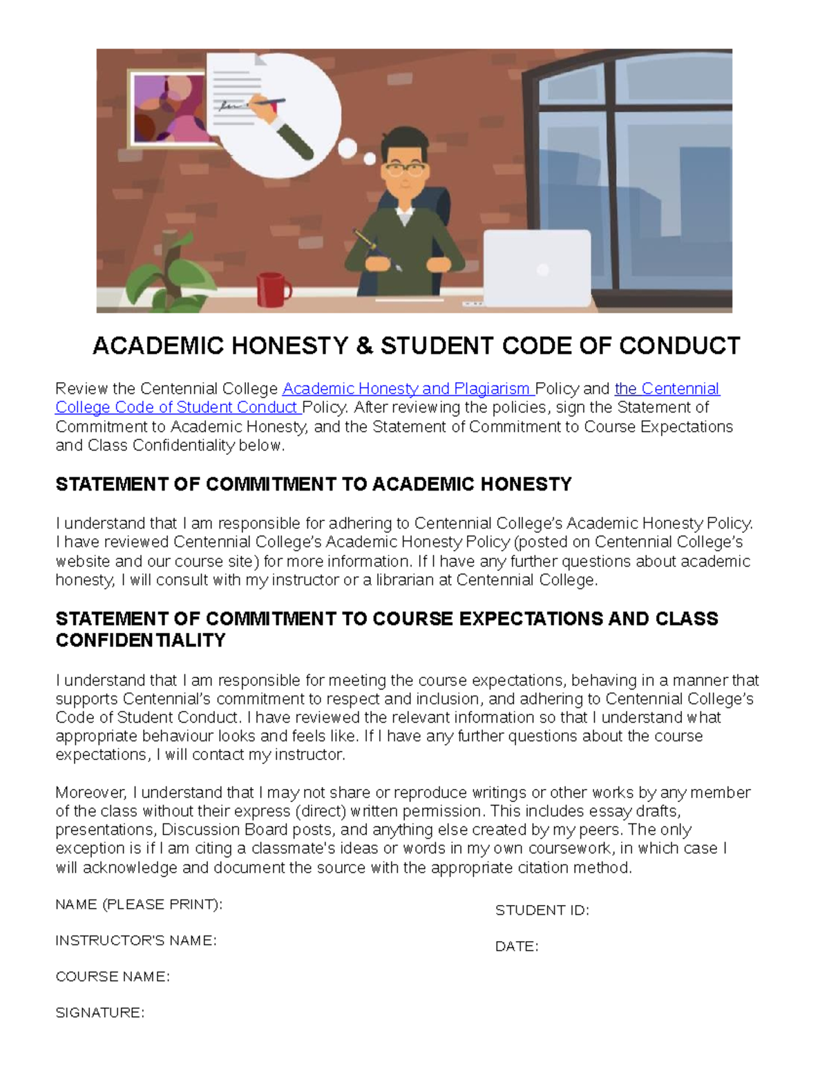 Academic Honesty 171 - notes - ACADEMIC HONESTY & STUDENT CODE OF ...