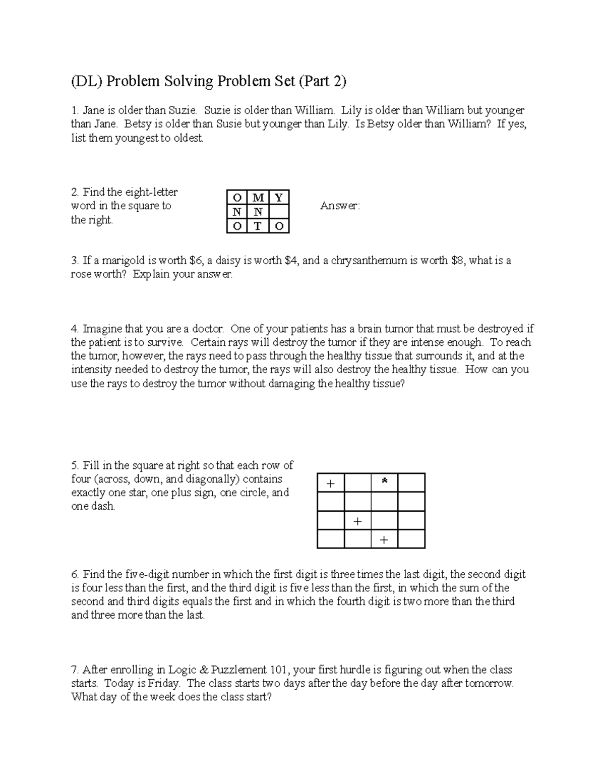 Sample/practice exam July 13 Autumn 2017, answers - (DL) Problem ...