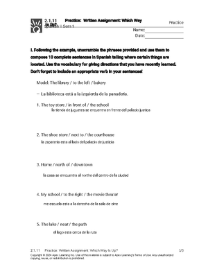 Realidades 3 workbook - Studocu