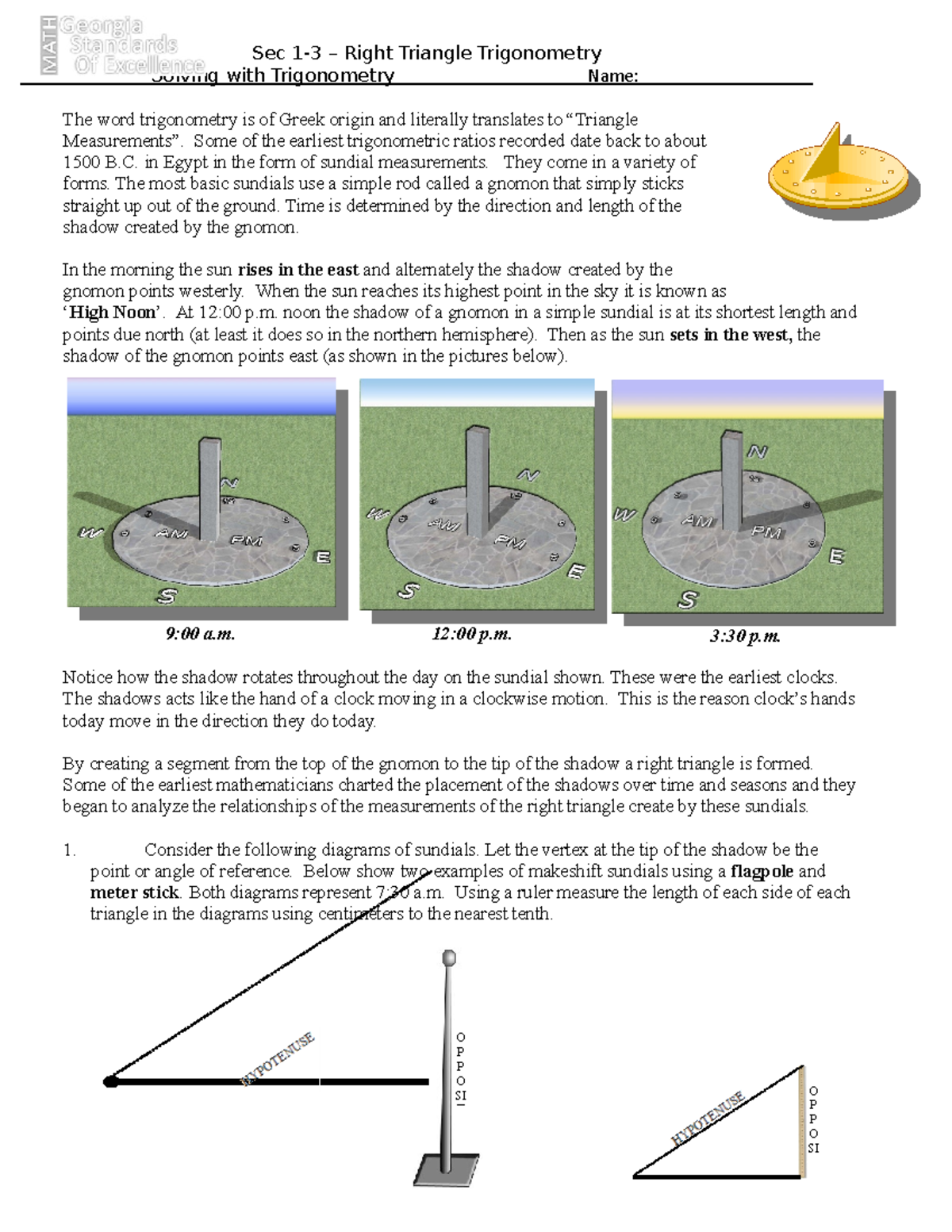 01 03 Solving With Trig Blank - 1. Sec 1-3 – Right Triangle ...