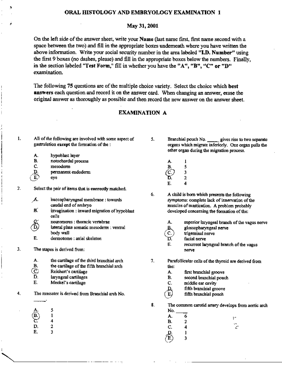 Oral histology exam - Oral biology - Oral Biology I - Studocu