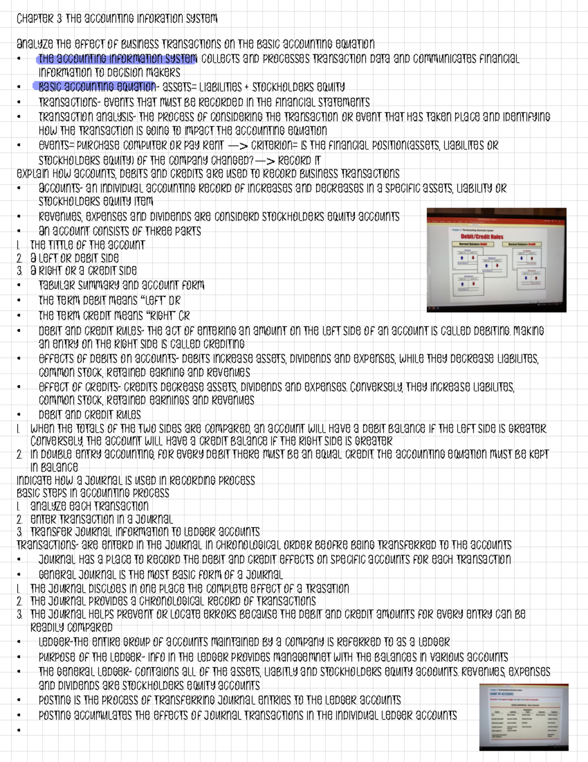 Accounting ch 3 - Chapter 3: the accounting inforation system Analyze ...