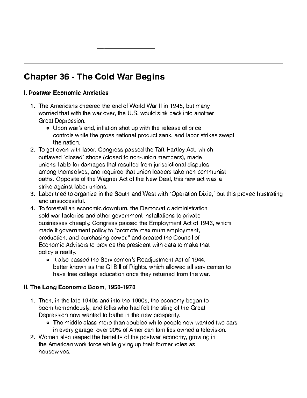 Chapter 36 - The Cold War Begins - Chapter 36 - The Cold War Begins I ...