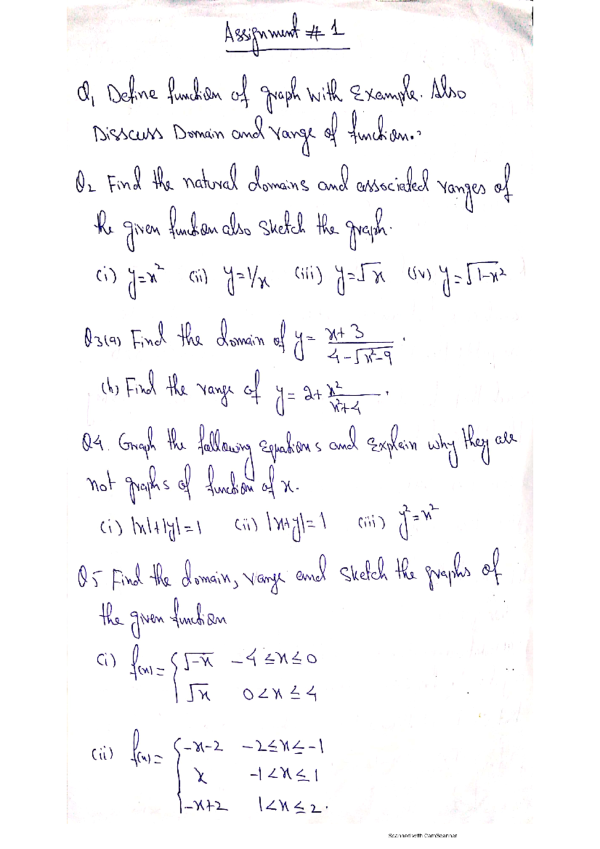 Calculus Assignment No - Chemical Engineering - Studocu