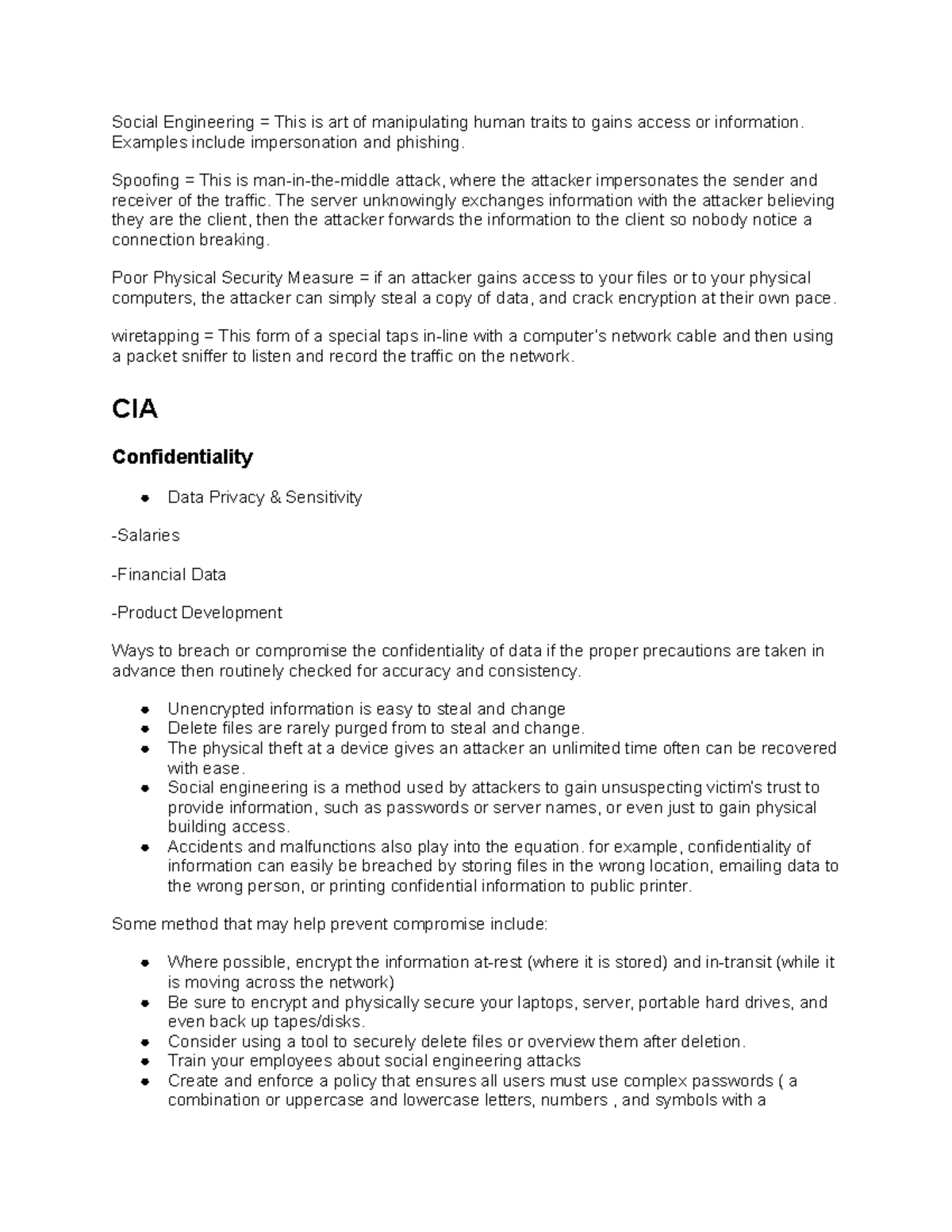 Unit 3 notes Network and Sercuirty - Social Engineering = This is art ...