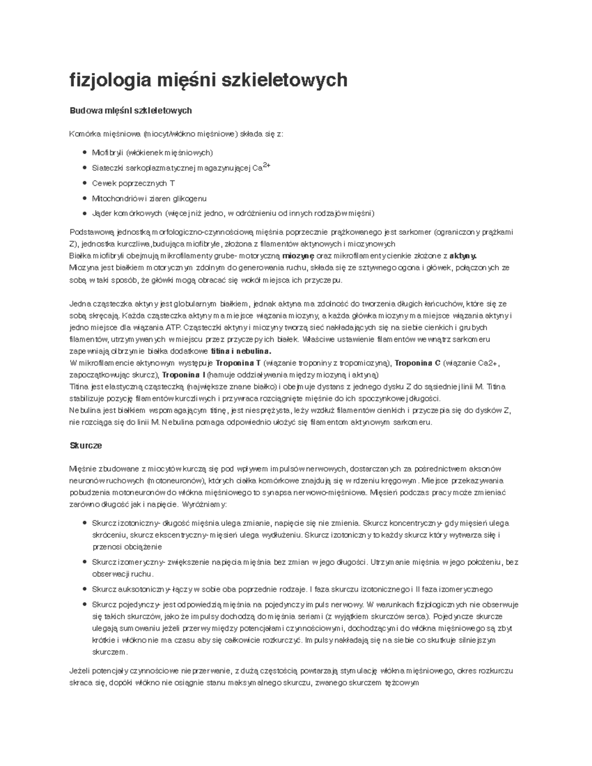 Fizjologia mięśni szkieletowych - fizjologia mięśni szkieletowych ...