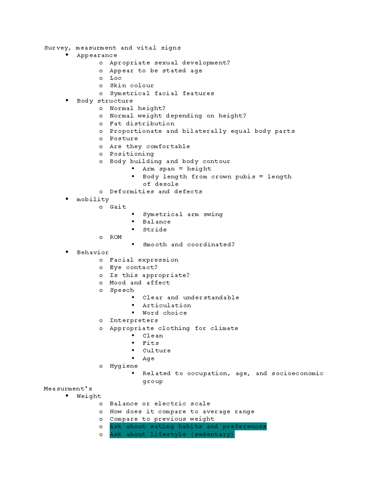 Aha note 9 - Taught by Patricia Hyde. Talking notes from lecture ...