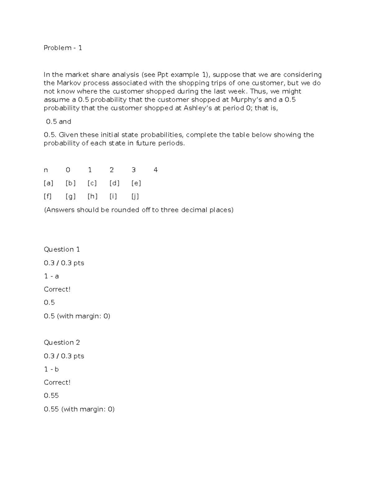 Peta - N/A - Problem - 1 In the market share analysis (see Ppt example ...