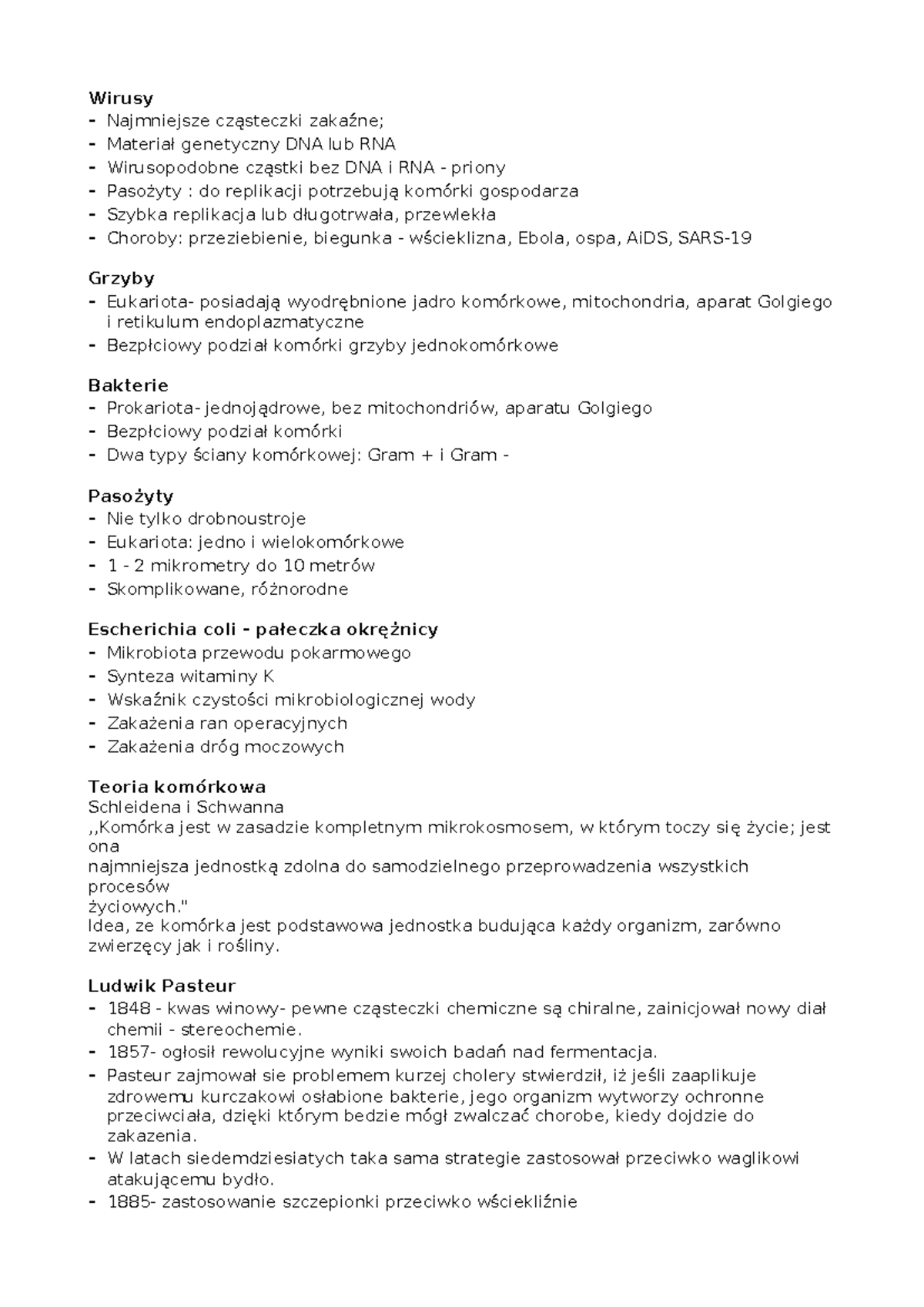 Mikro 1 - opis - Wirusy - Najmniejsze cząsteczki zakaźne; - Materiał ...