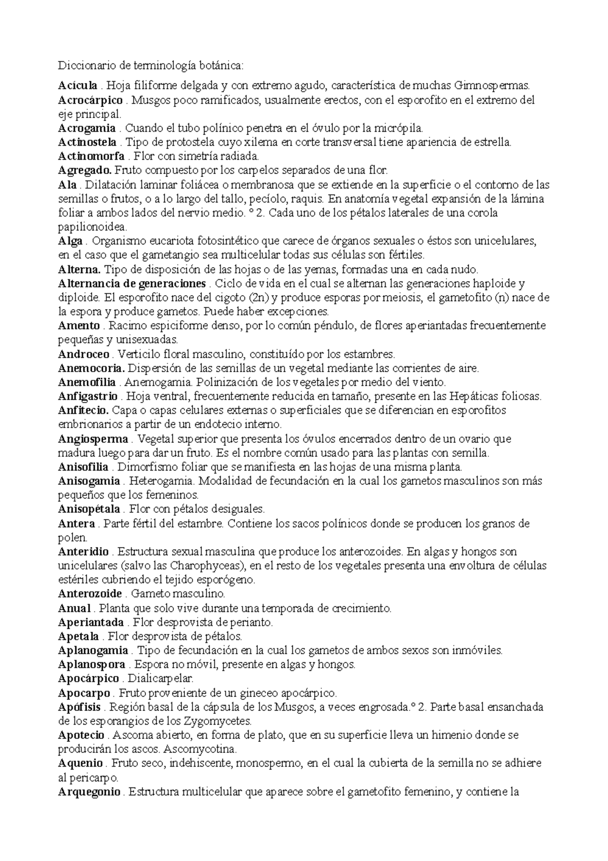 Glosario - Diversidad Vegetal - Diccionario de terminología botánica ...