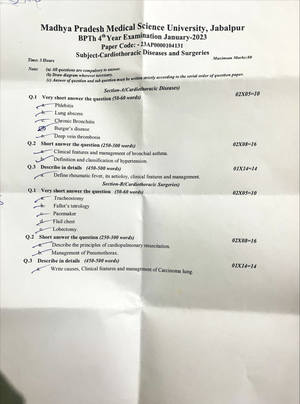 Research methodology Question paper - Physiotherapy - Studocu