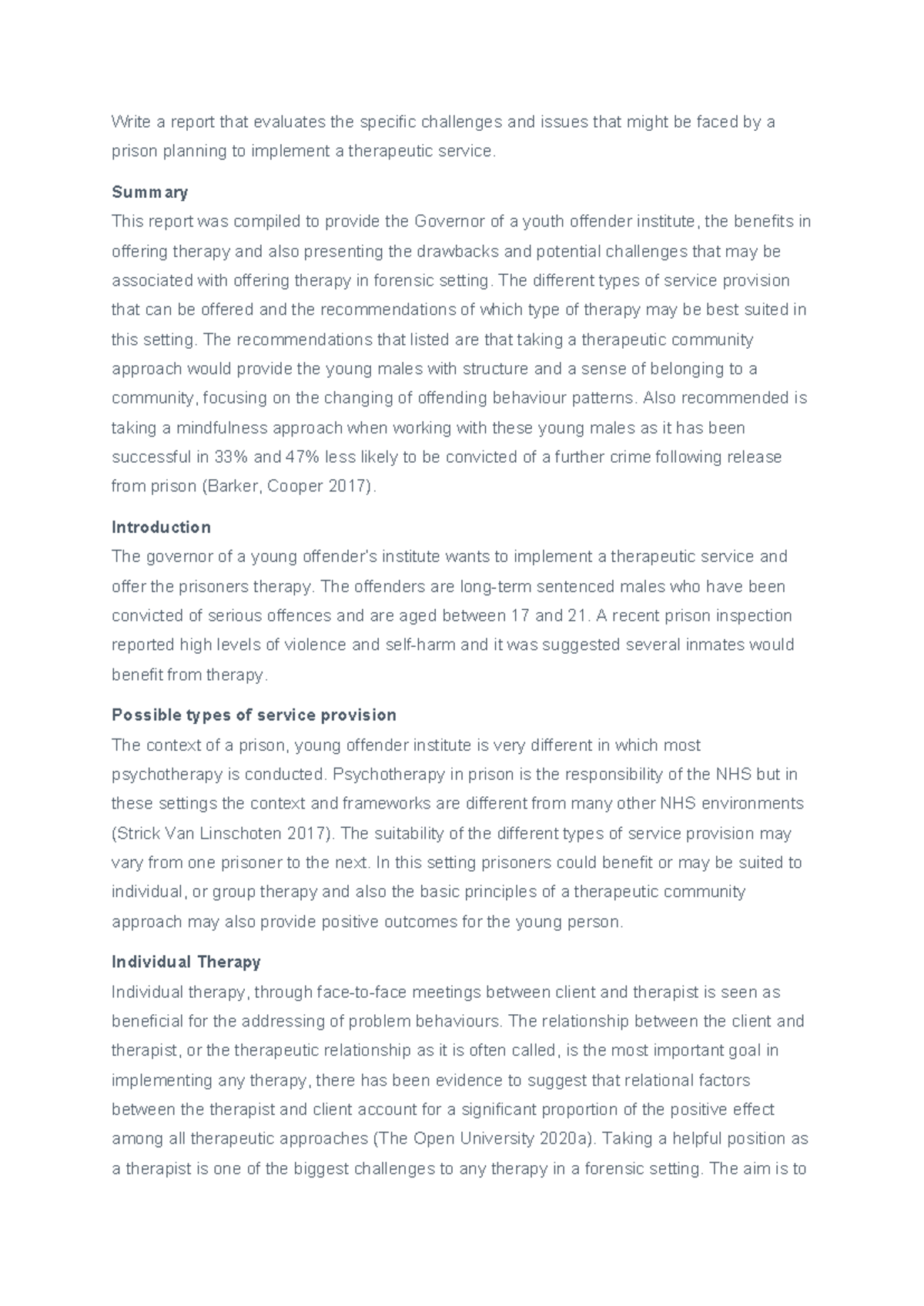Ema - EMA For DD310 - Write a report that evaluates the specific ...
