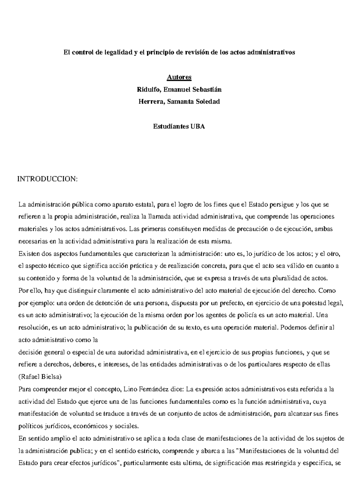 TFG dereco administrativo - El control de legalidad y el principio de ...