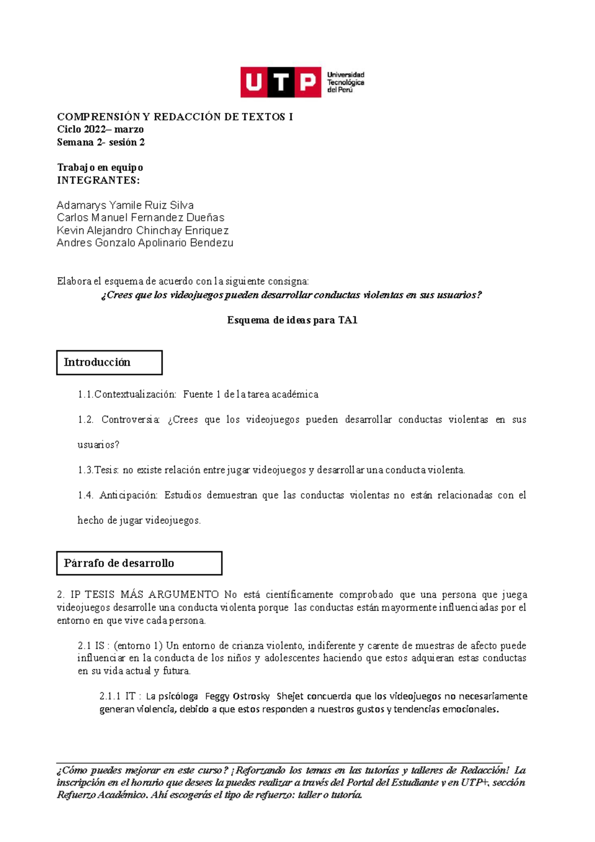 G1-S02.s2-Esquema para TA1 (material) 2022 marzo - COMPRENSIÓN Y ...