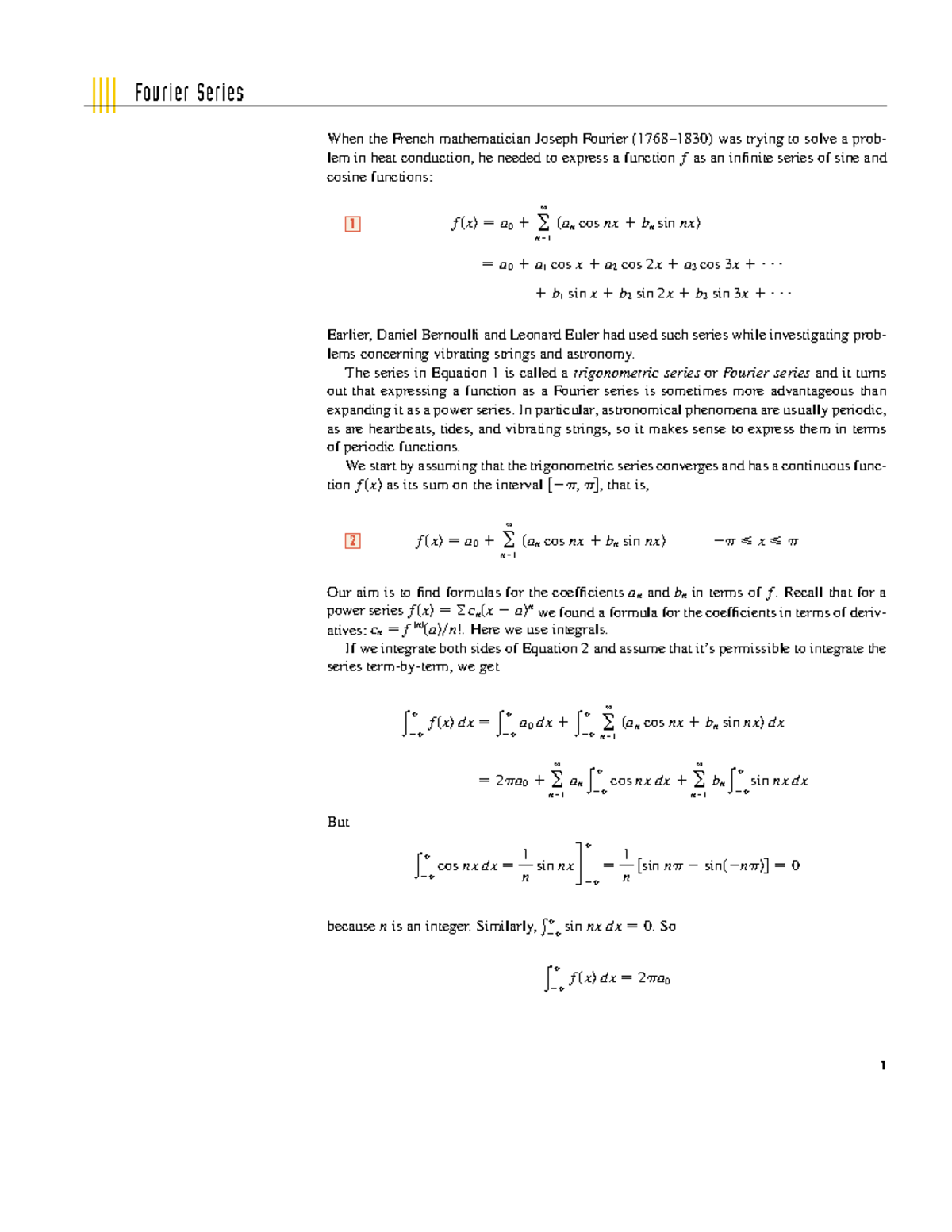 Fourier Series - |||| Fourier Series When the French mathematician ...