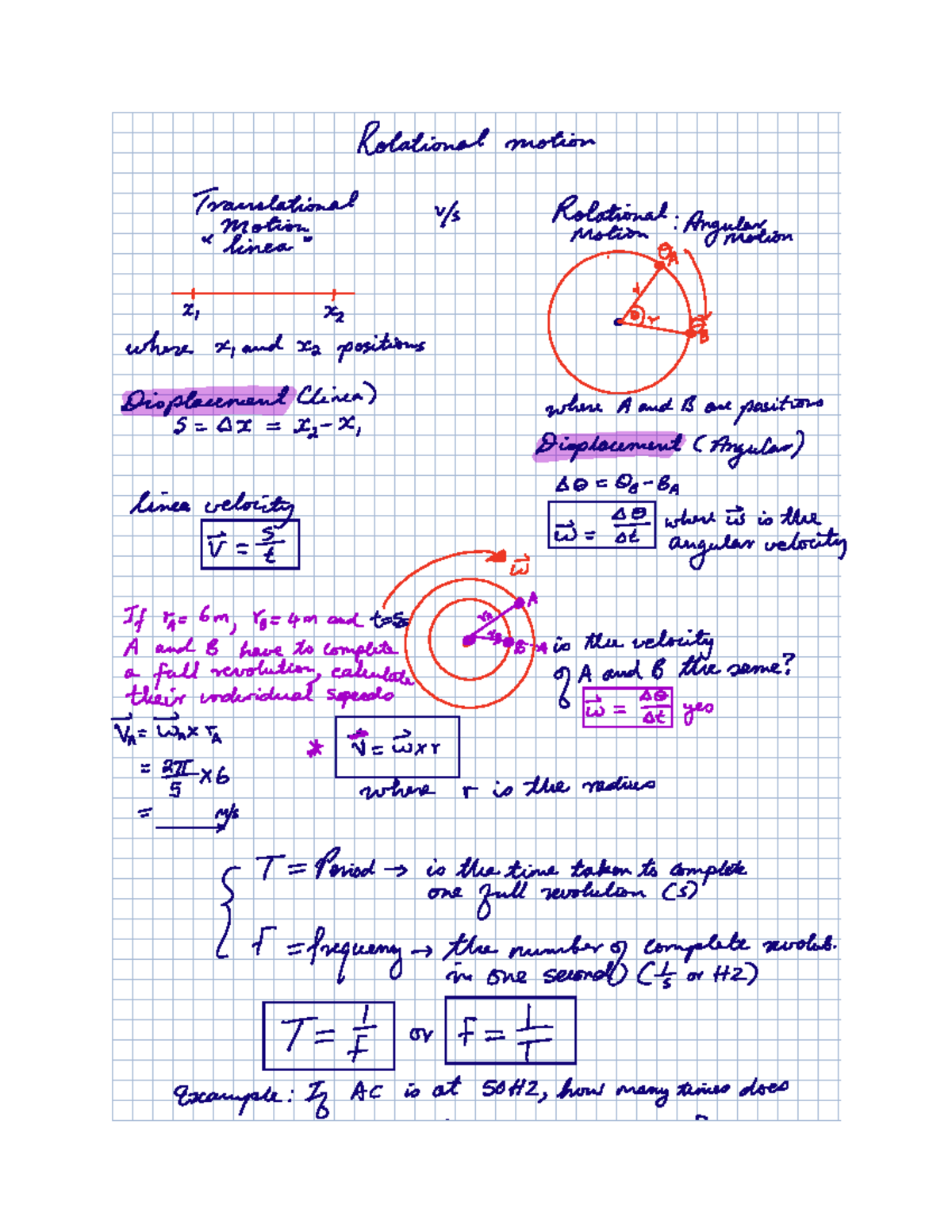 Relating linear motion to rotational motion - Rotational motion ...