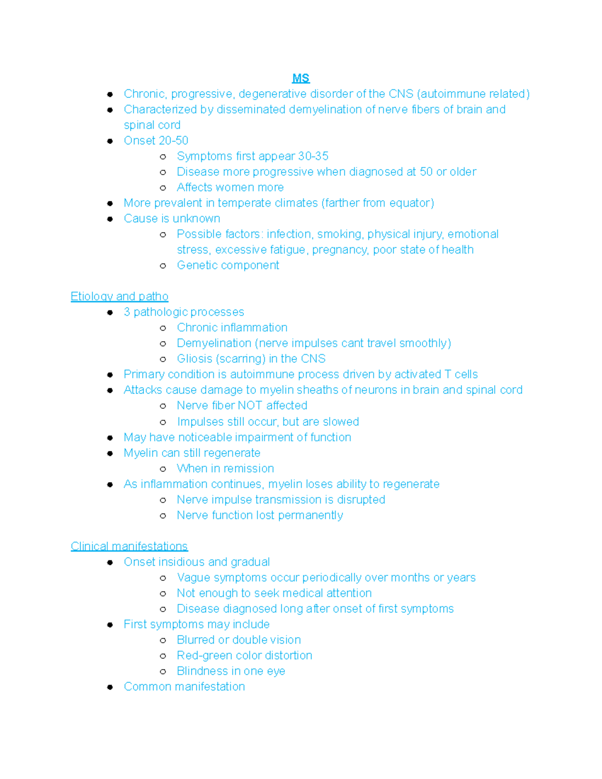 MS and parkinsons - MS Chronic, progressive, degenerative disorder of ...
