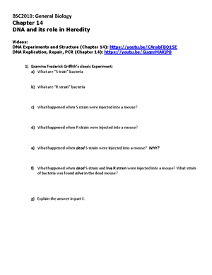 Unit 3 Assignment 1 5-2015 - bio k101 - Immaculata - Studocu