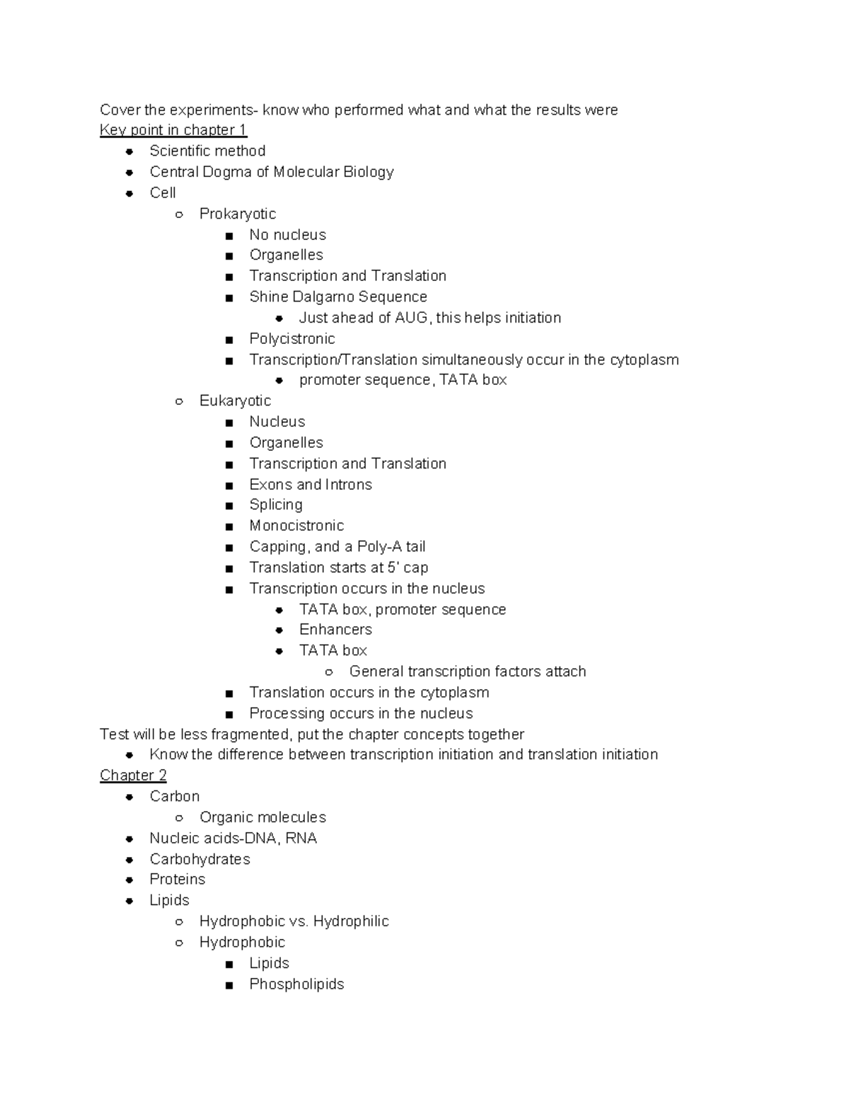 Dr. Tanda's Biology review session - Cover the experiments- know who ...
