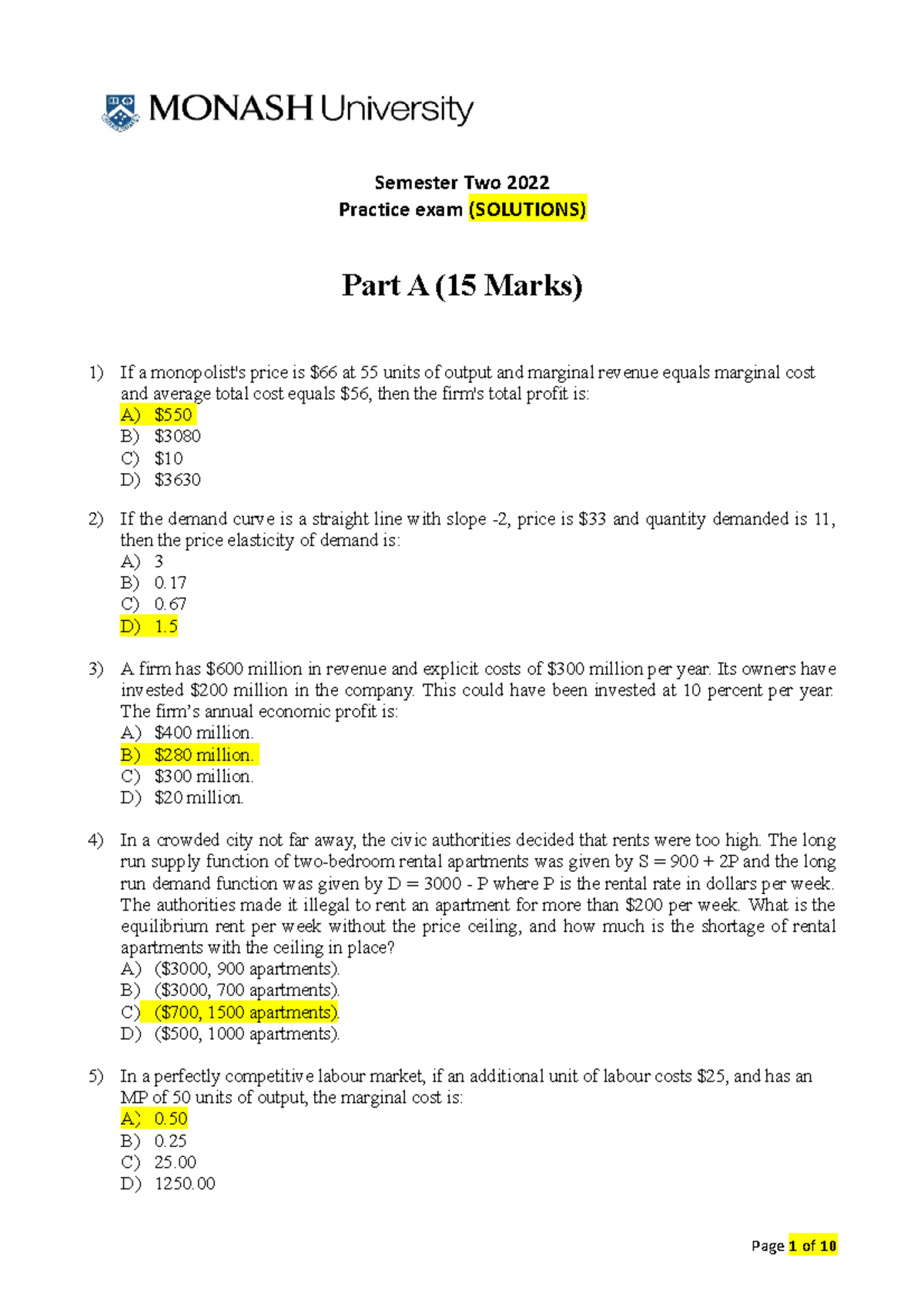 ECF1100 Practice exam with solutions - Semester Two 2022 Practice exam ...