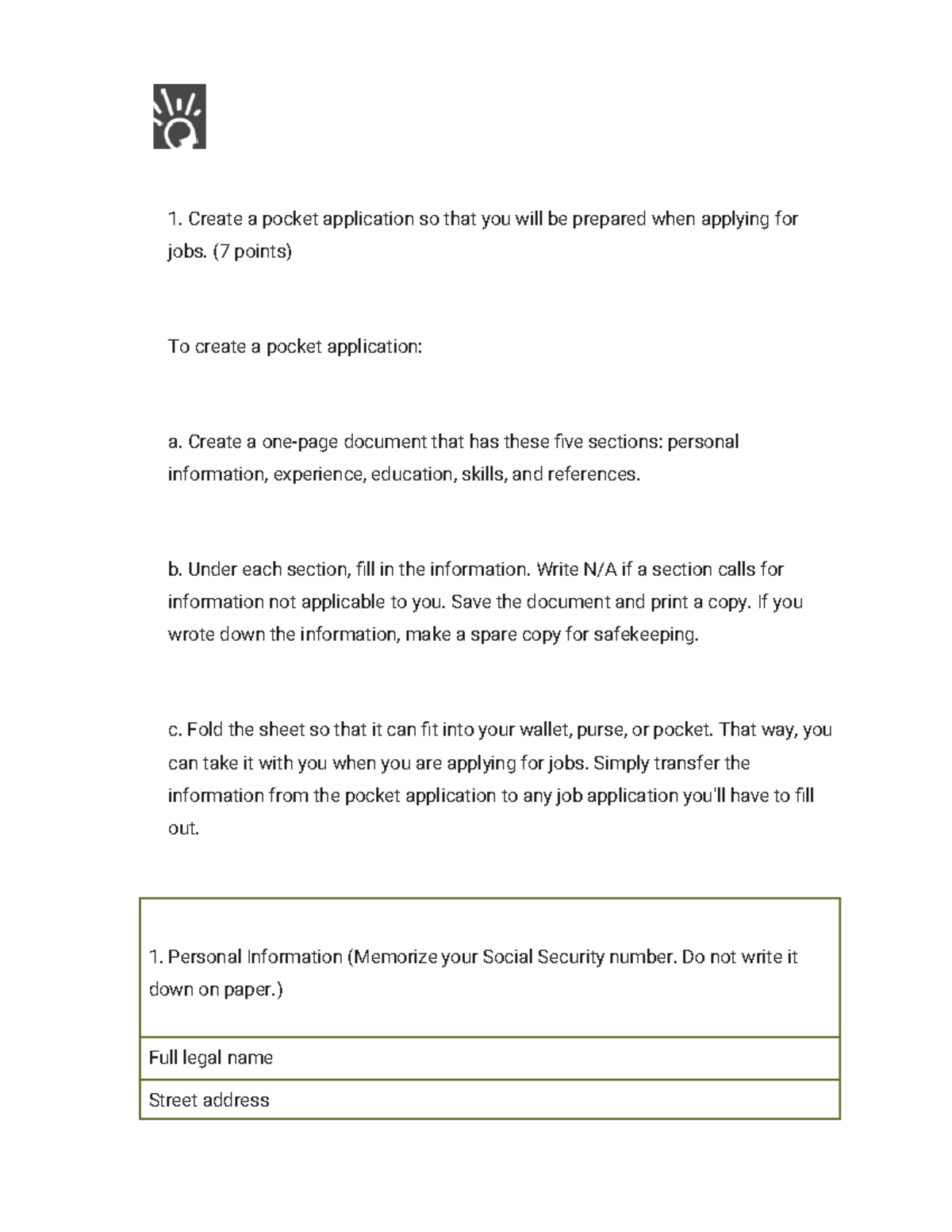 5.3.4 Practice - Find a Job (Practice) - Create a pocket application so ...