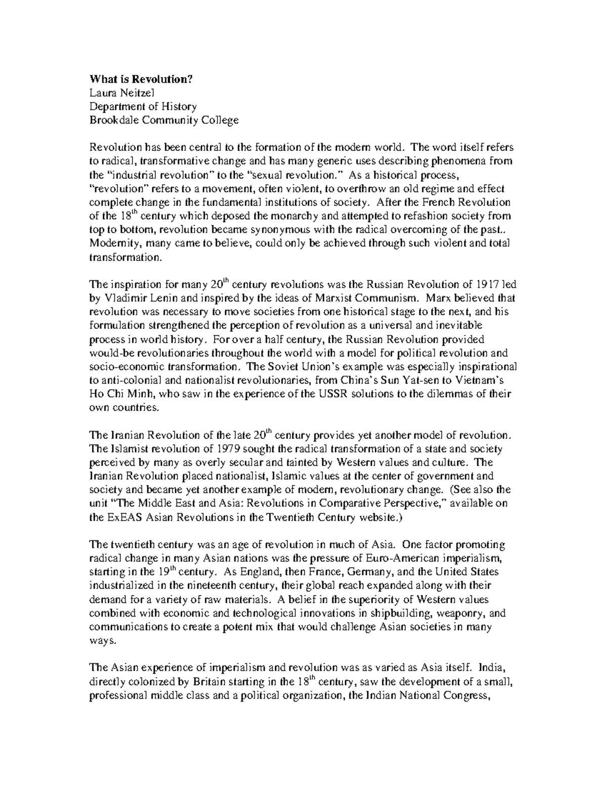 What-is-revolution - Talks about the revo - What is Revolution? Laura ...