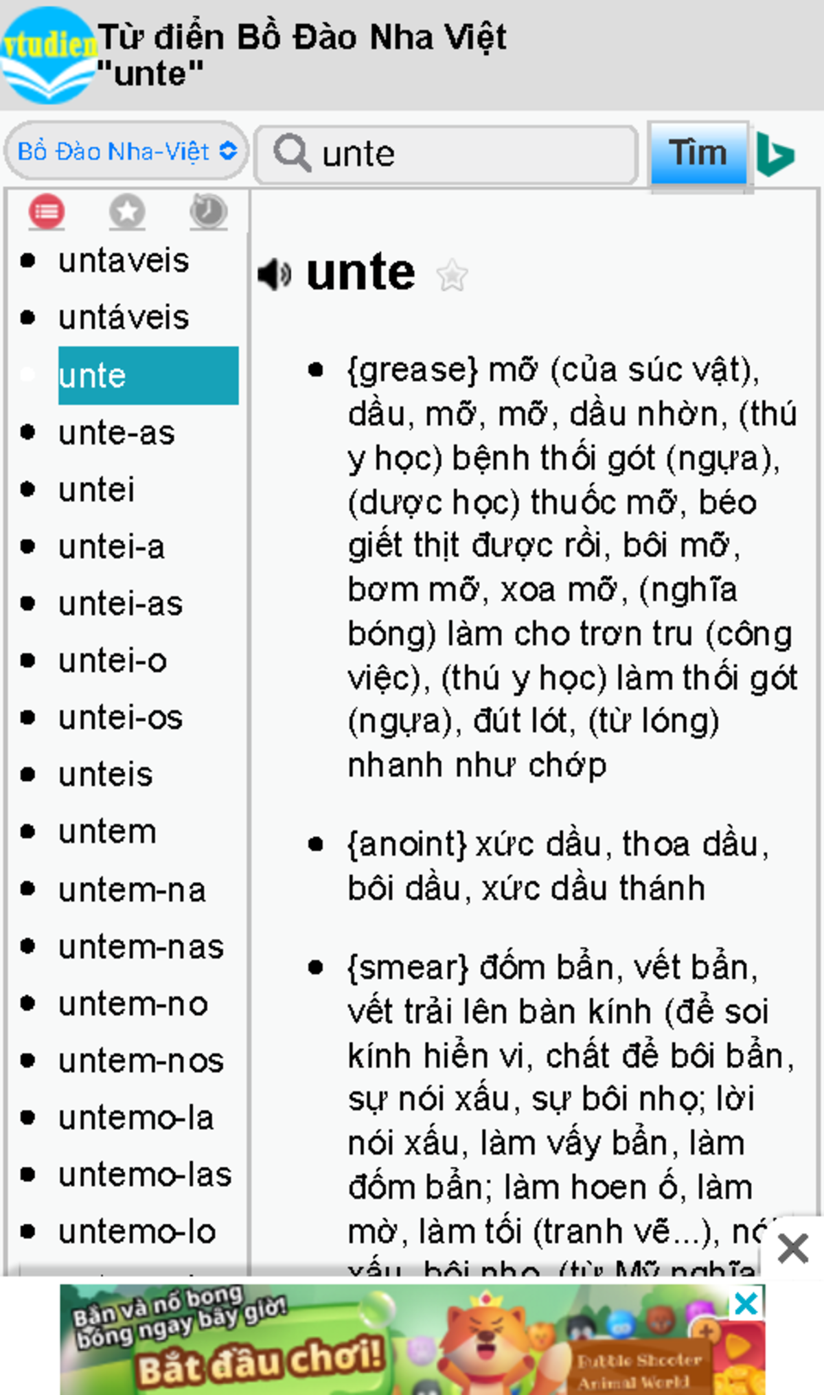 Unte là gì Nghĩa của từ unte trong tiếng Việt. Từ điển Bồ Đào Nha-Việt ...