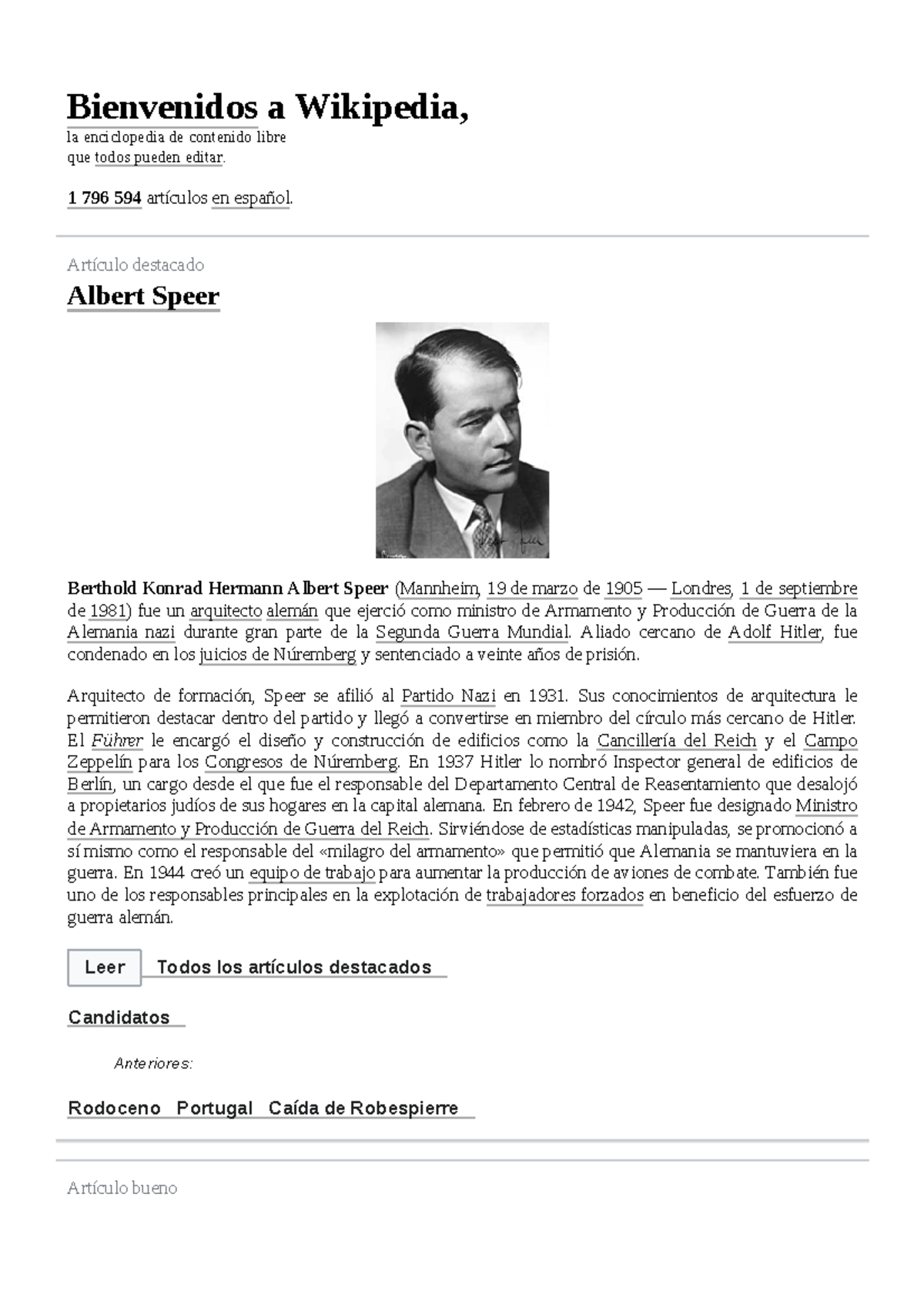 Wikipedia Portada - Historia WW - Bienvenidos a Wikipedia, la ...