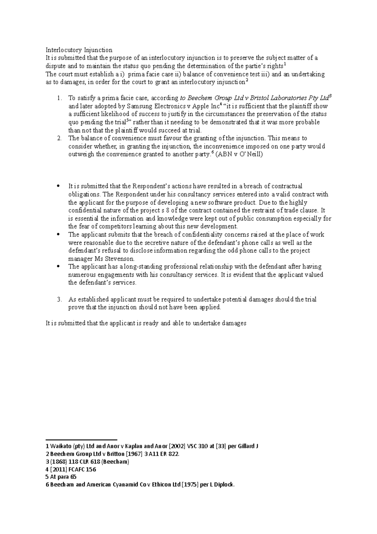 Interlocutory Injunction The Balance Of Convenience Must Favour The interlocutory-injunction-the-balance-of-convenience-must-favour-the