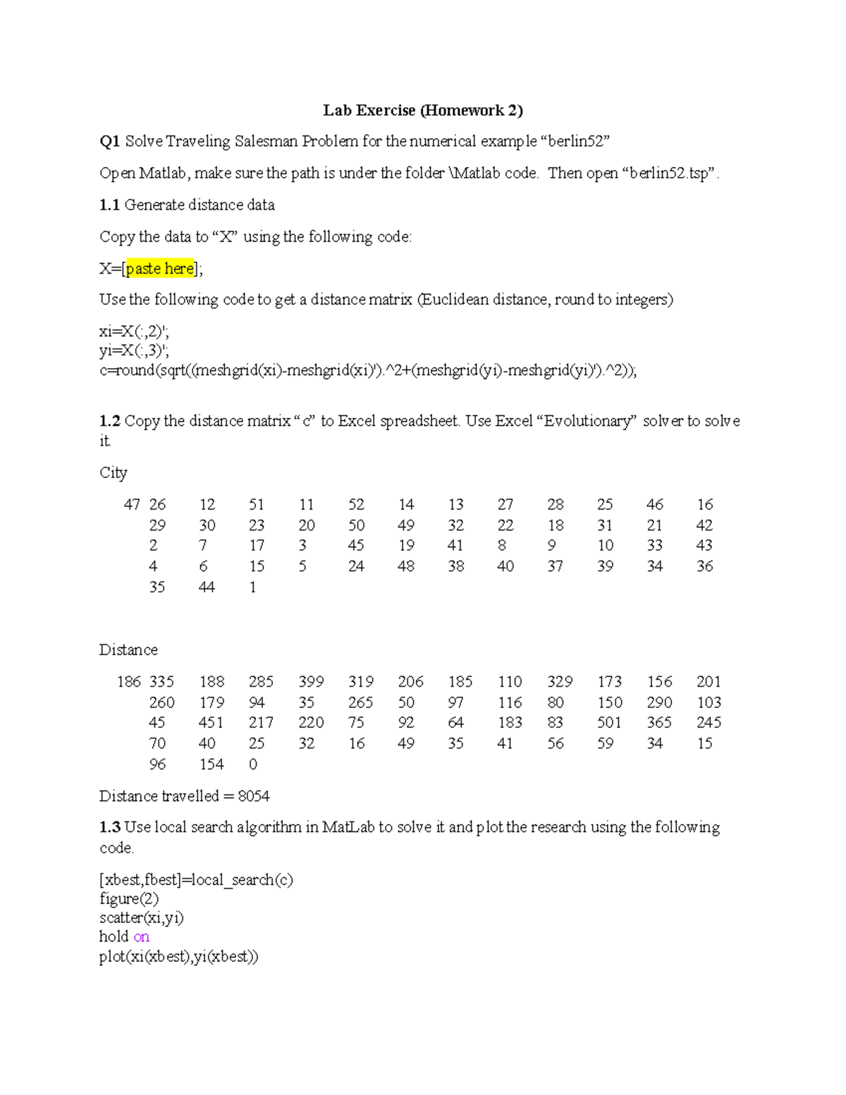Homework-2 Sclt 2146667 - Lab Exercise (Homework 2) Q1 Solve Traveling ...