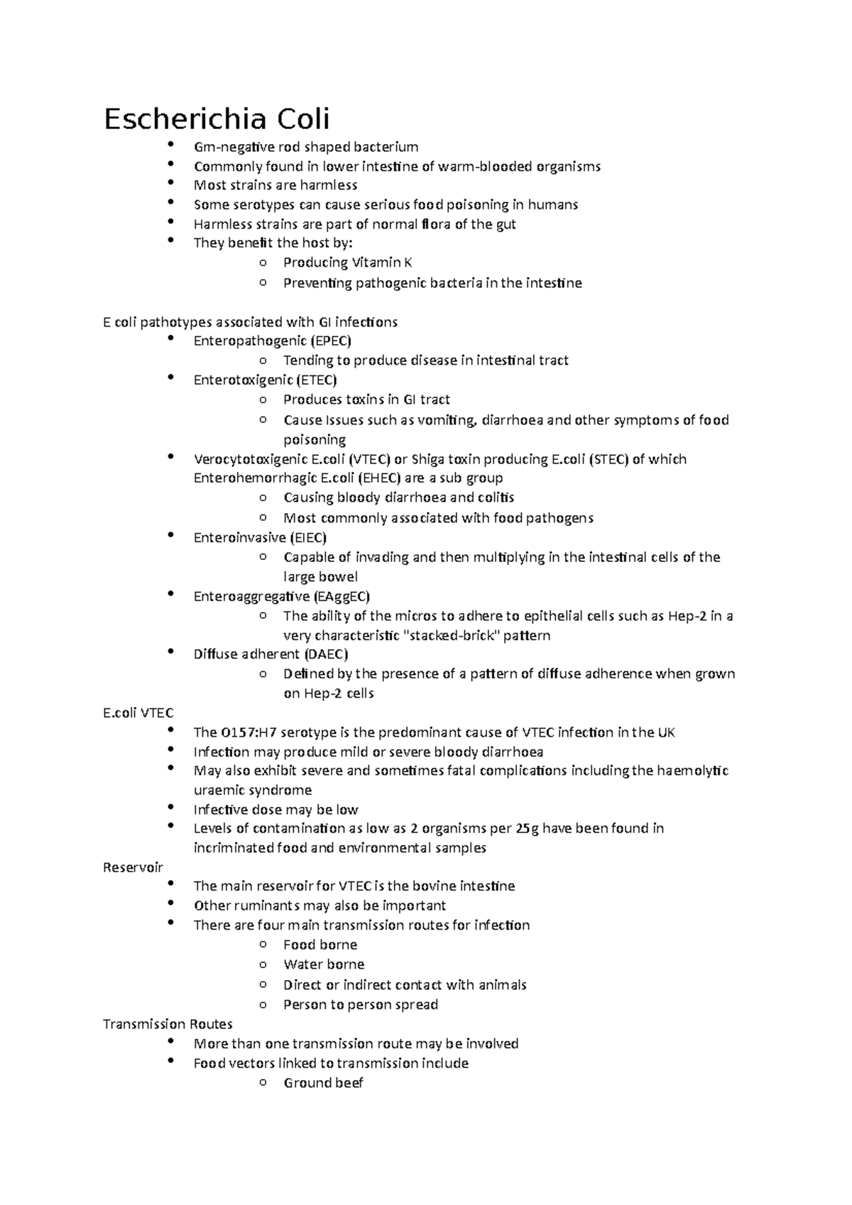 Escherichia Coli - Overview of E-Coli, pathogenesis, treatment, causes ...