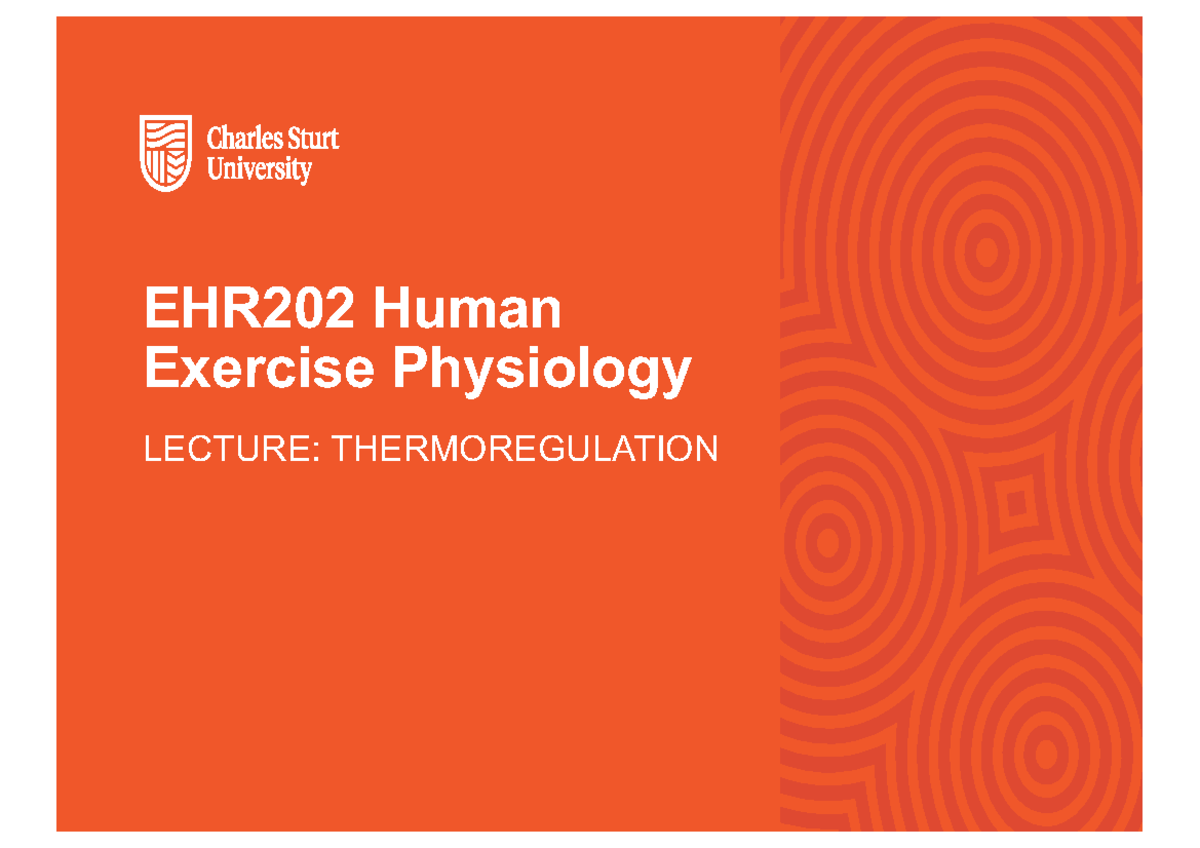 Lec 11 - LAb work for week 12 - EHR202 Human Exercise Physiology ...