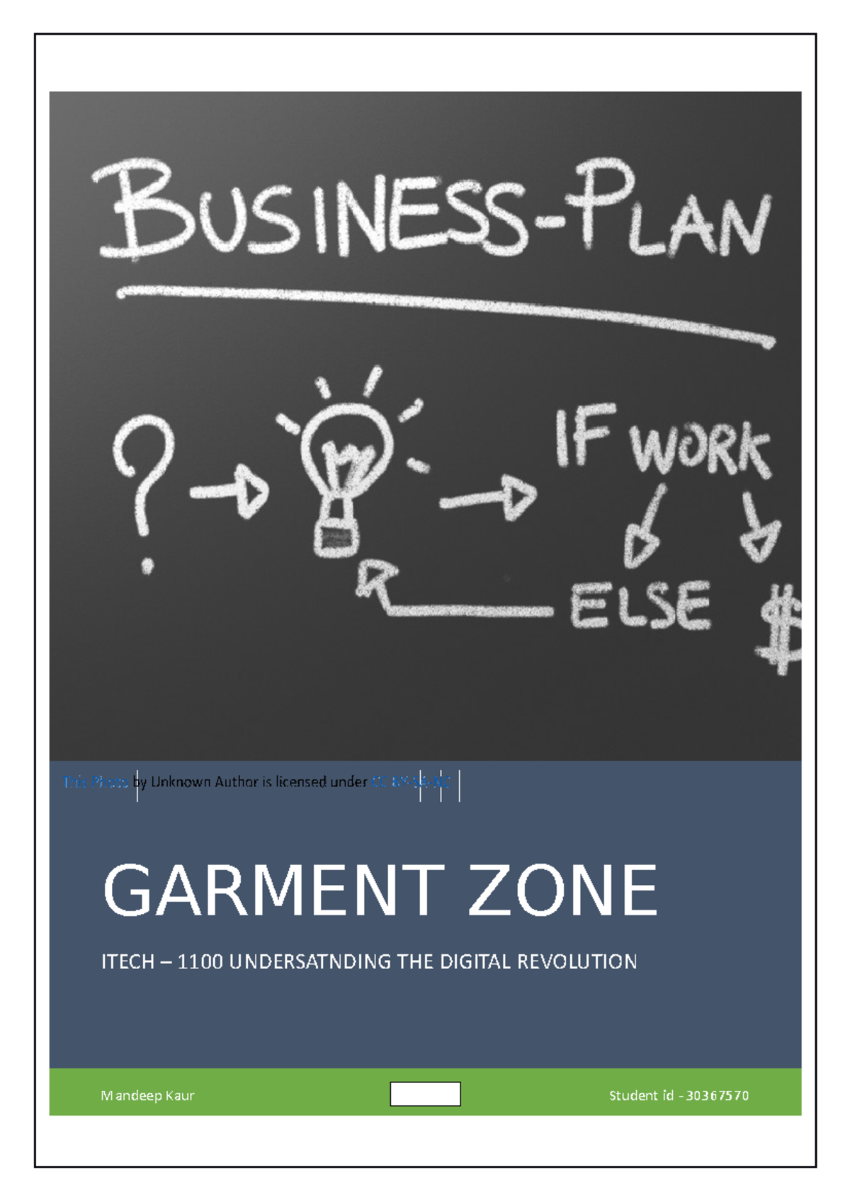 Garment zone report - GARMENT ZONE ITECH – 1100 UNDERSATNDING THE ...