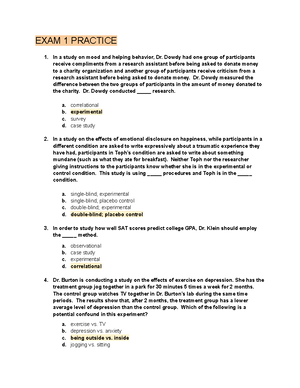 Exam 2 PQ Answers - Psychology 101: Spring 2024 Exam 2 Practice ...
