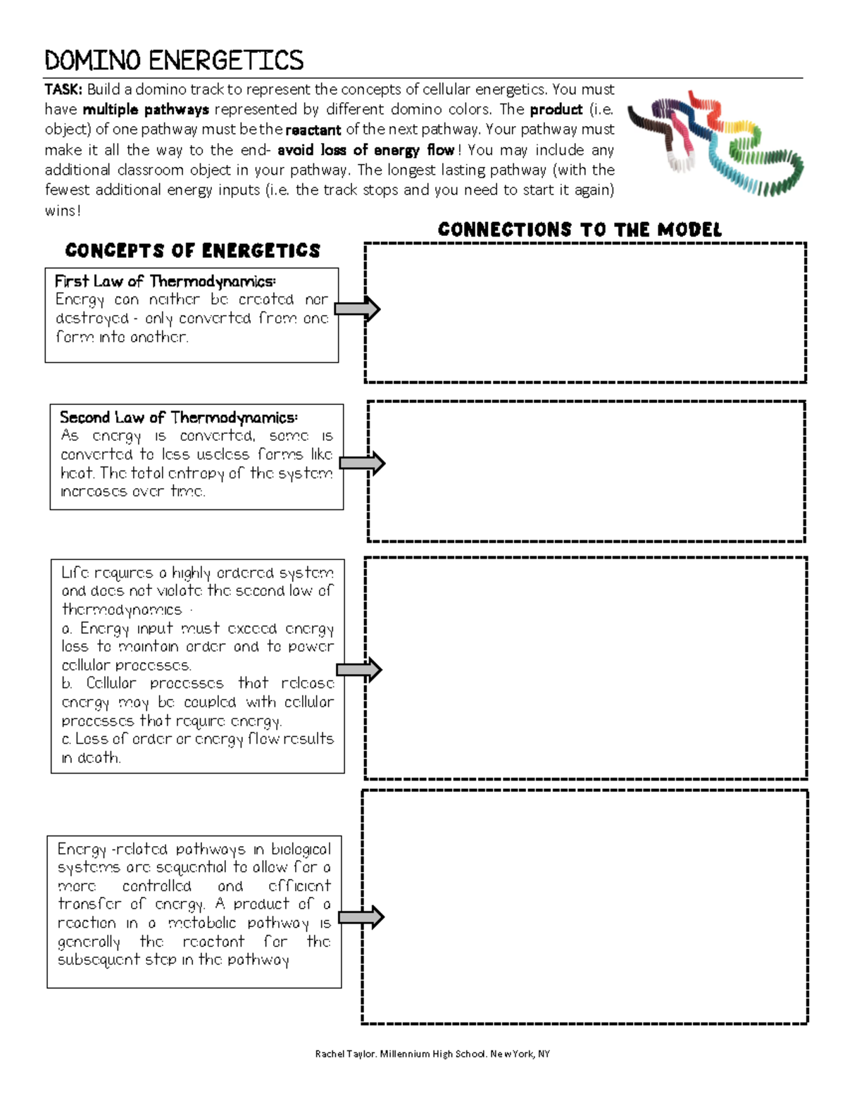 7- Domino Energetics - energy lab - DOMINO ENERGETICS TASK: Build a ...