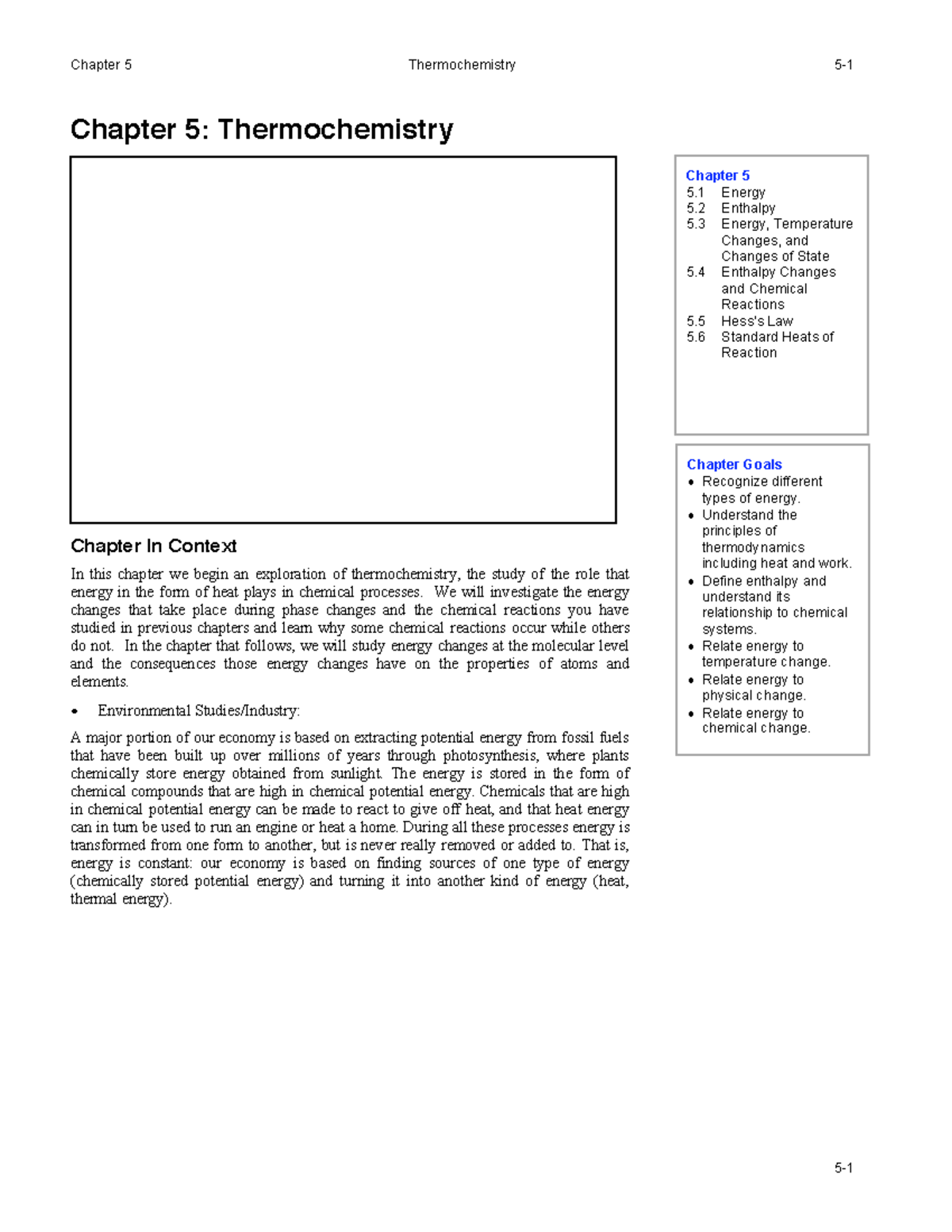 Chemistry Chapter 5 - study - Chapter 5 Thermochemistry 5- 5- Chapter 5: Thermochemistry Chapter ...