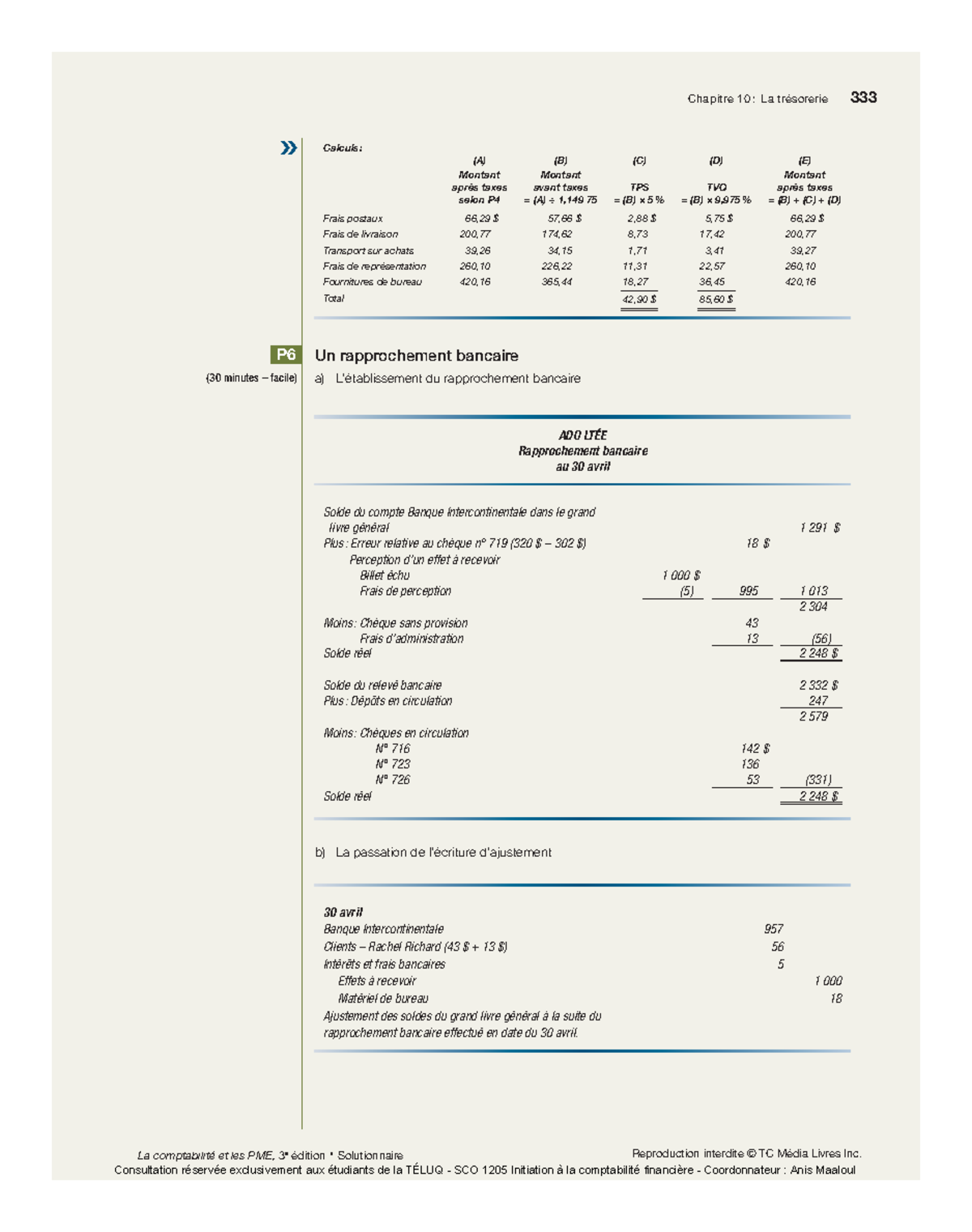 Solutionnaire semaine 14 Page 13 - 10 Calculs : (A) (B) (C) (D) (E ...