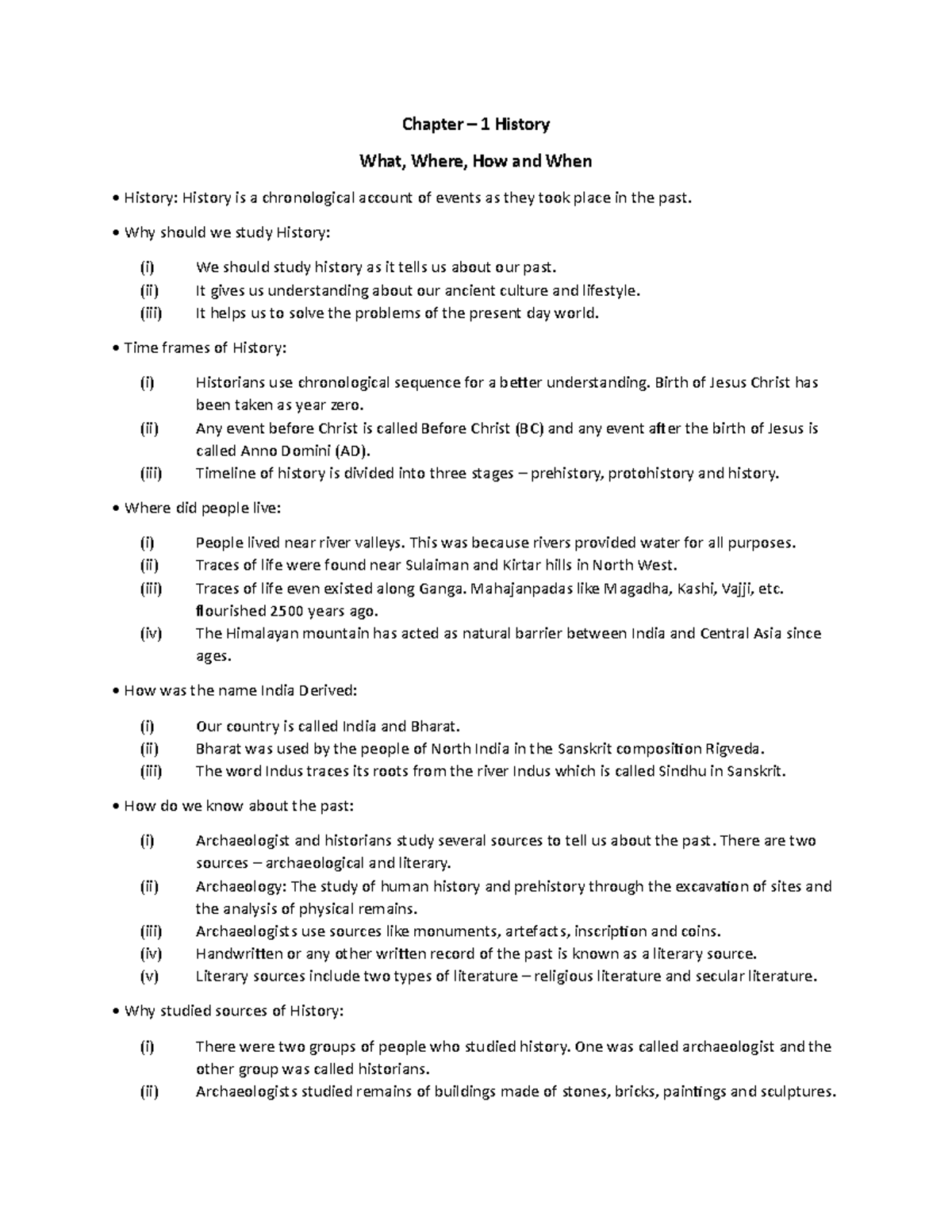 Document (1) - Political science - Chapter – 1 History What, Where, How ...