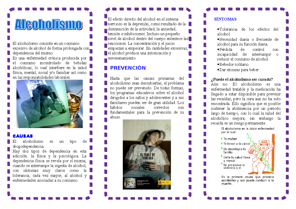111502372- Triptico- Alcoholismo - El alcoholismo consiste en un ...