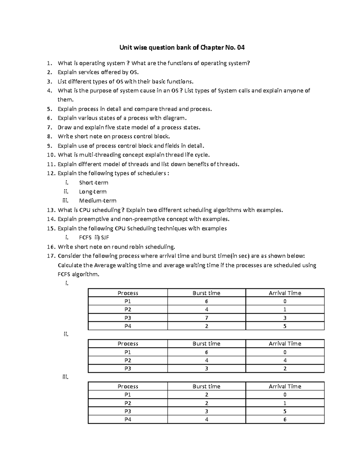 SPOS chapter 4 Unitwise question bank - Unit wise question bank of Chapter No. 04 What is ...