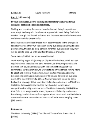 TMA04 - TMA 04 - 15067199 TMA 04 Part 1 “Explain how different kinds of evidence in DD102 may be ...