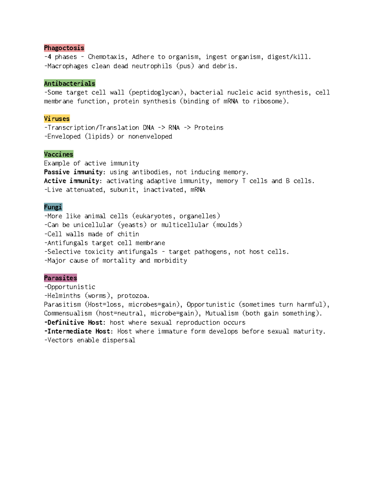 BM1022Notes - Tutorial Notes - Phagoctosis -4 phases - Chemotaxis ...