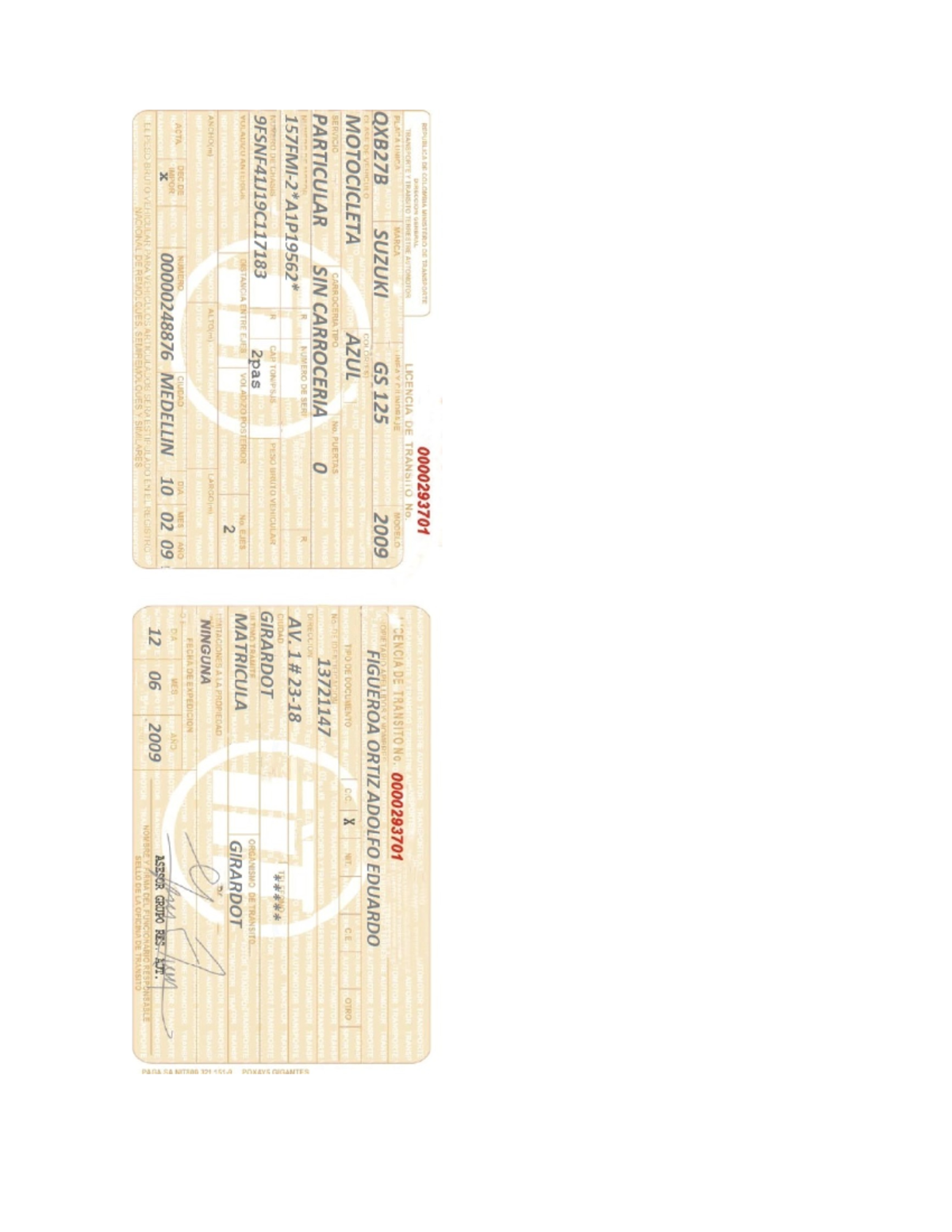 GS AZUL - Djdkd - REPUBLICA DE COLOMBIA MINISTERIO DE TRANSPORTE ...