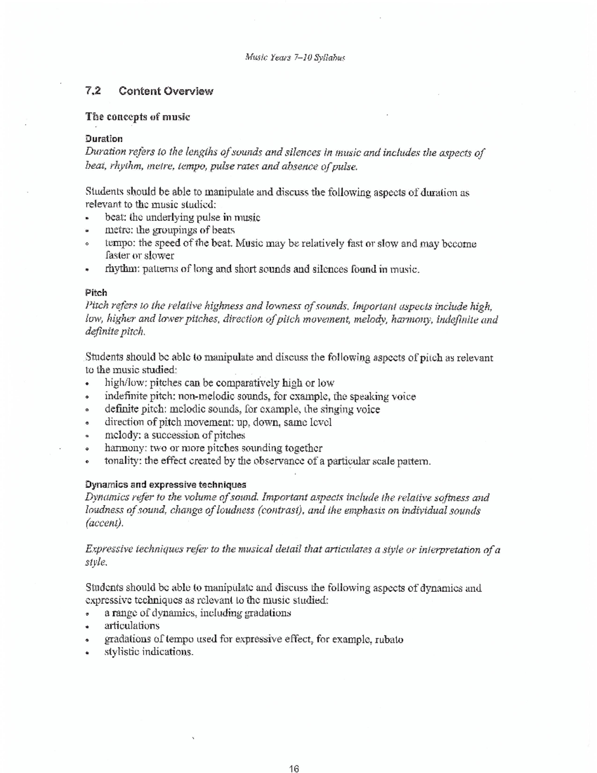 Y7 Concepts Overview music - Music Years Syllabus 7 Content Overview ...