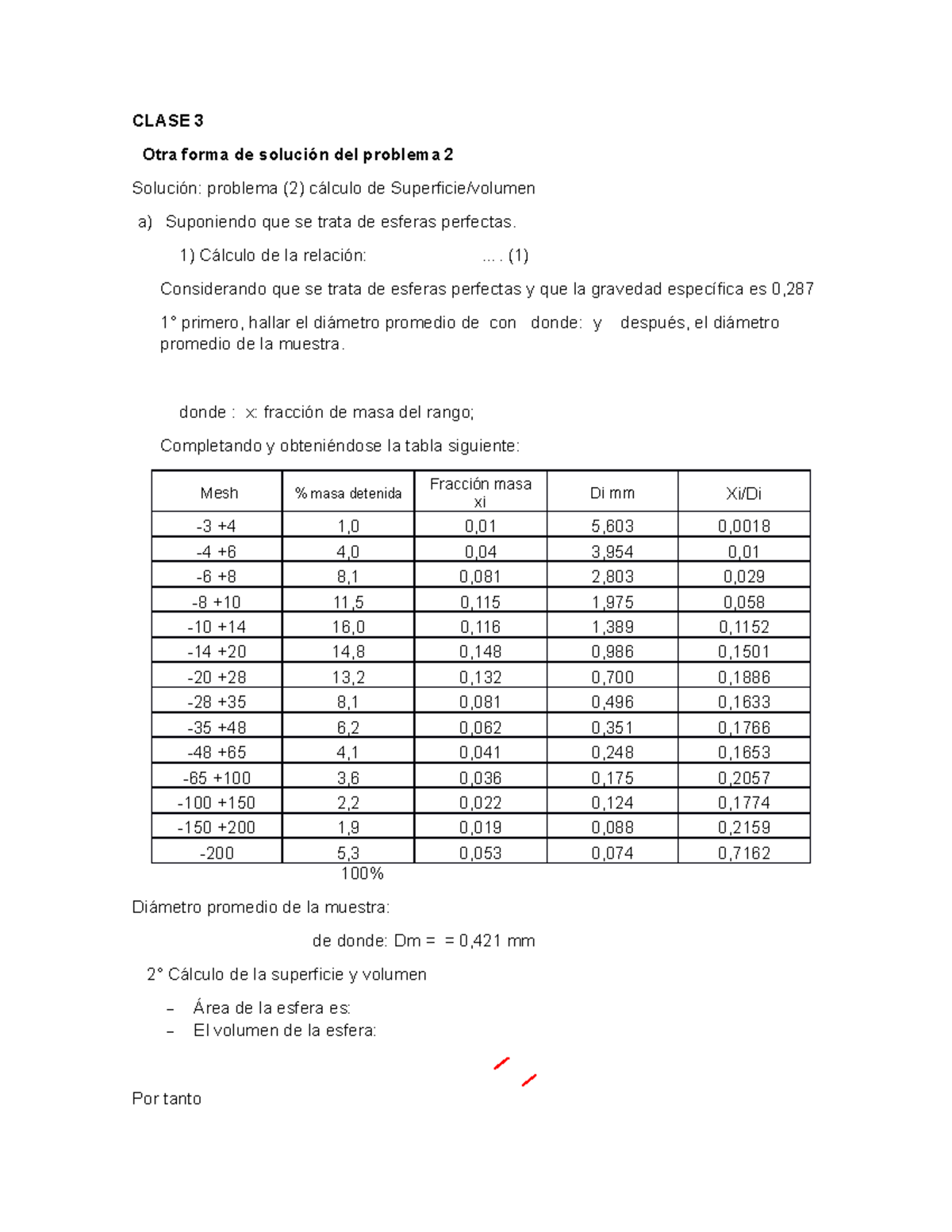Clase 3 y 4 otra forma soluc. prob. 2 y reducción de tamaños - CLASE 3 Otra forma de solución ...
