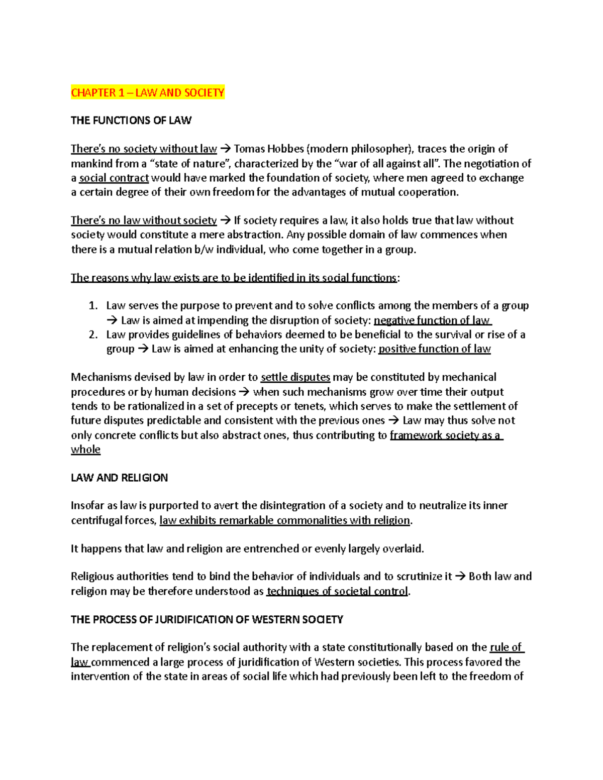 Introduction to the legal system 1 - book notes - Introduction To The ...