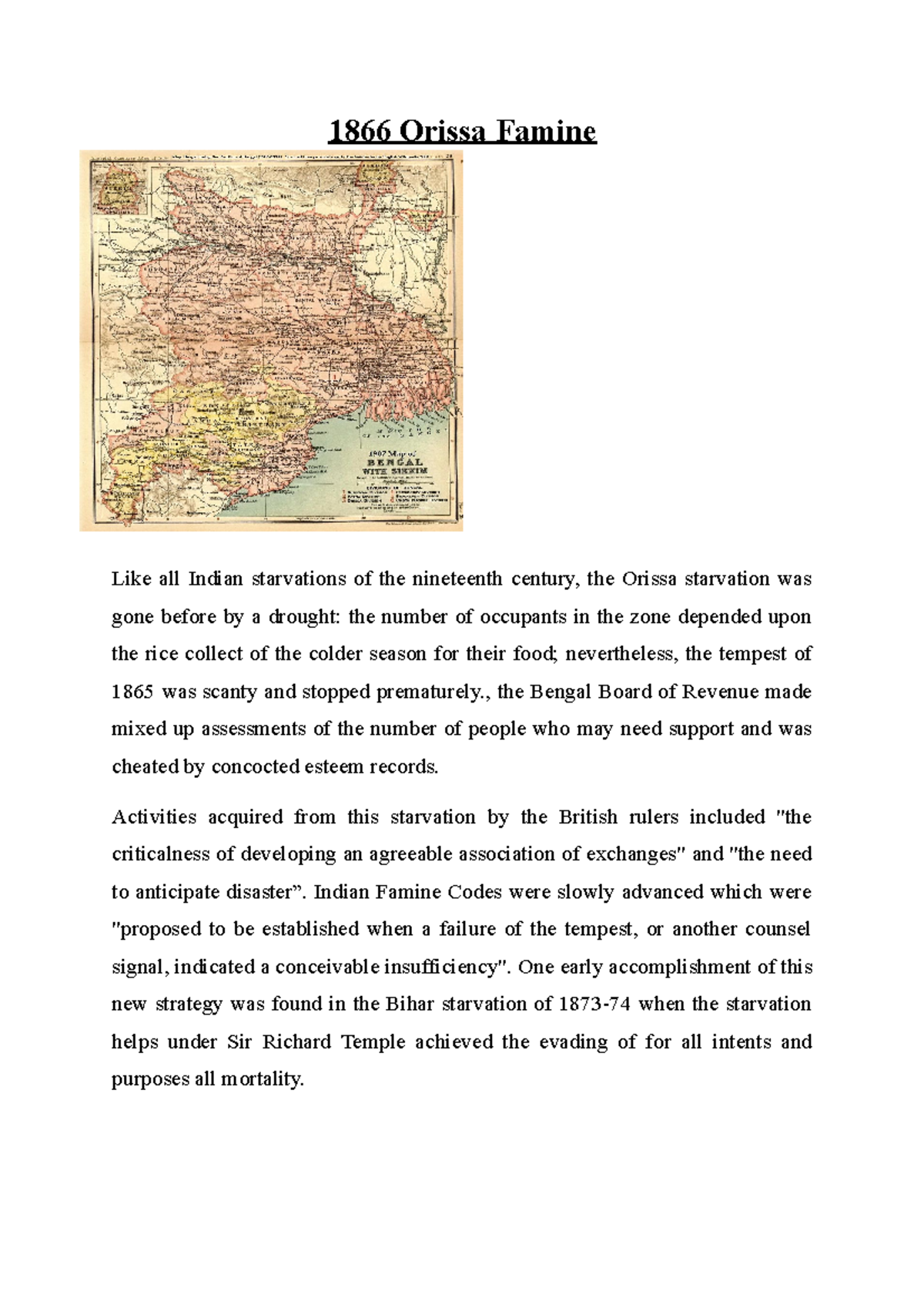 1866 Orissa Famine - n/a - 1866 Orissa Famine Like all Indian ...