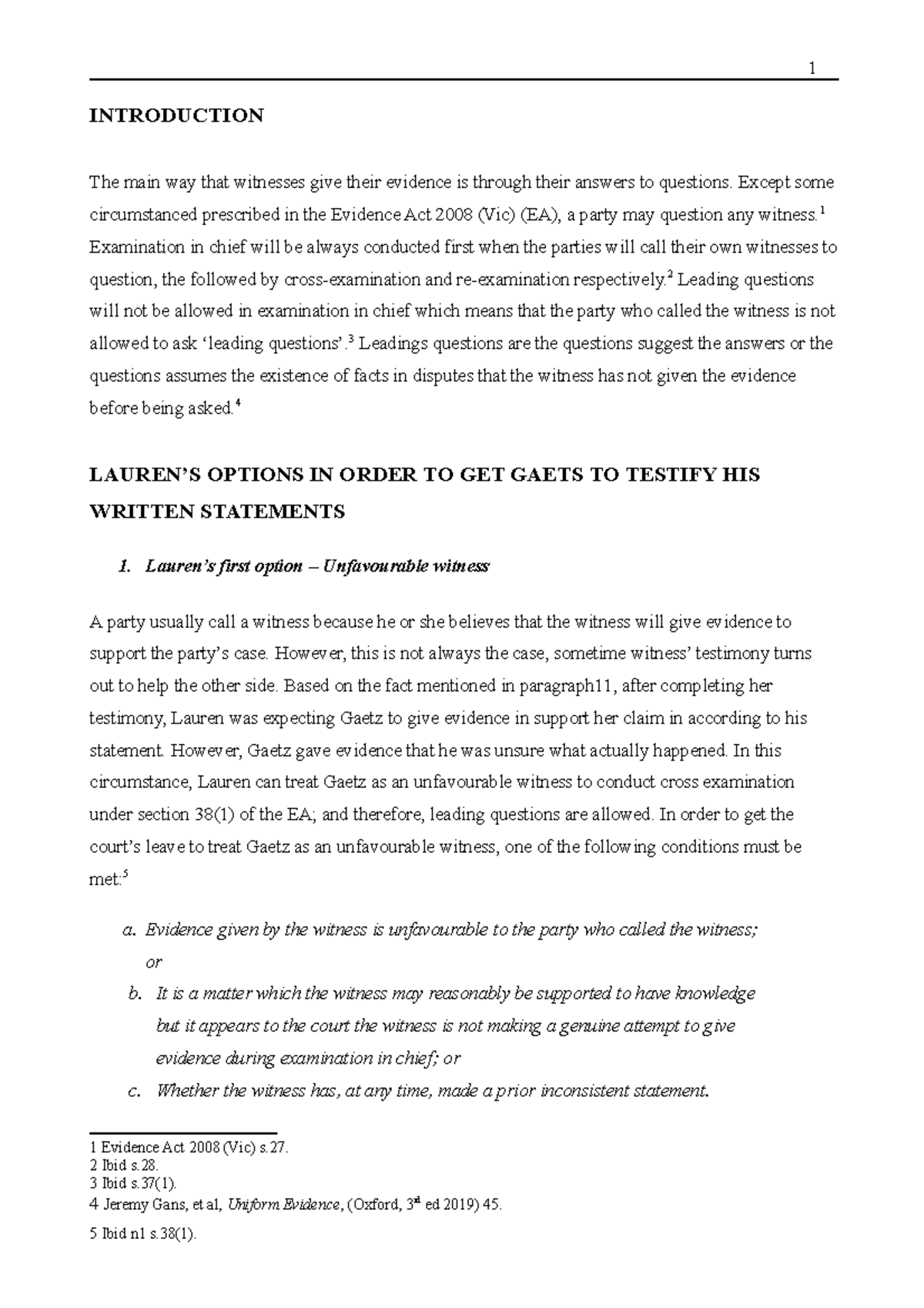 LLW4007 Assessment 2A - I got HD for this assignment - INTRODUCTION The ...