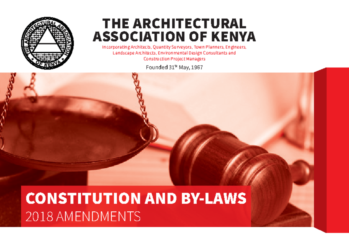 AAK Constitution 2018 - THE ARCHITECTURAL ASSOCIATION OF KENYA ...