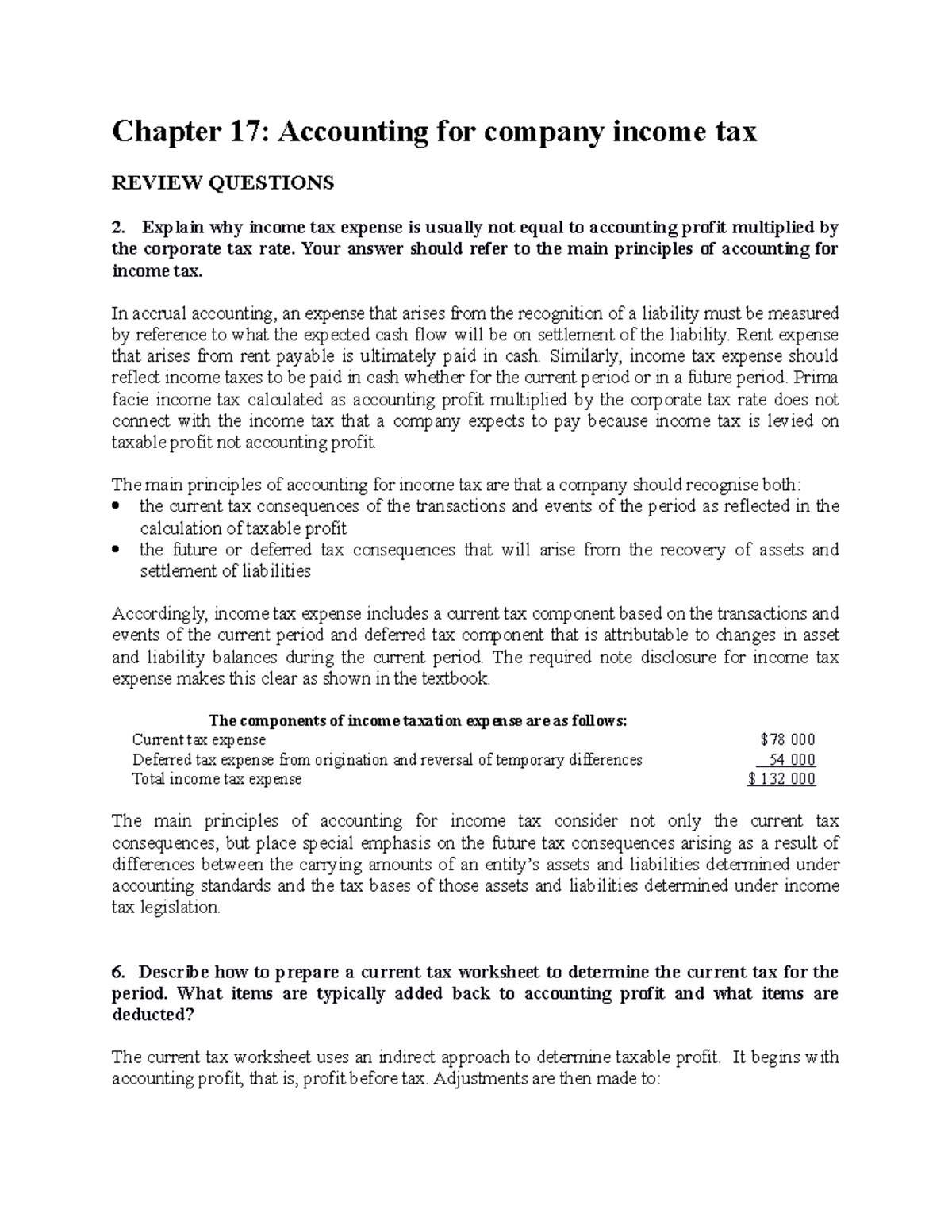 Tutorial solution 3 Chp 17 - Chapter 17: Accounting for company income ...